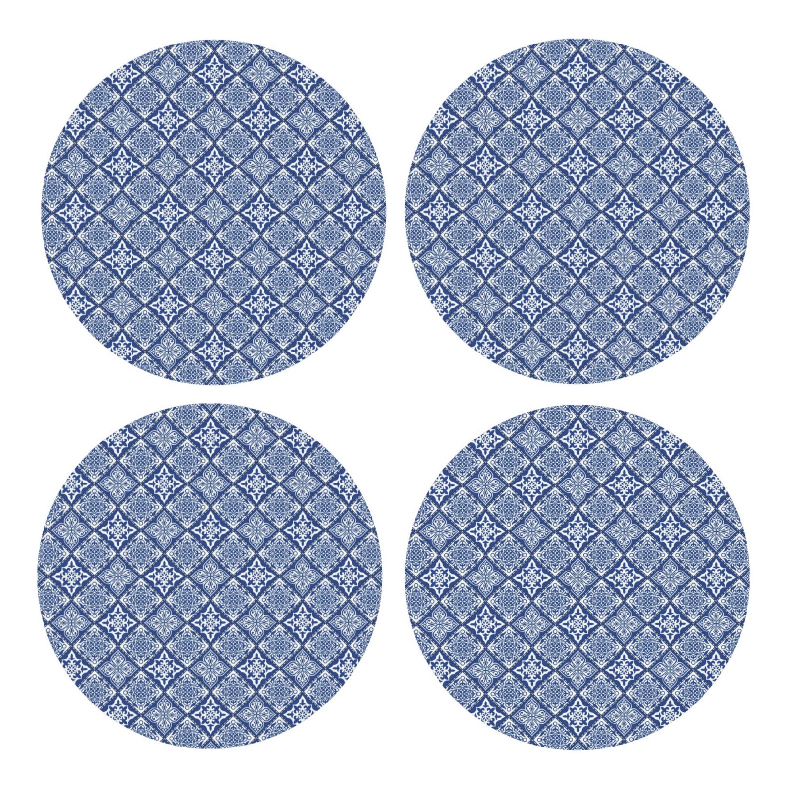 Sikiie Stylized Flowers Vintage Boho MDF Cork Coaster 4 Pcs - Absorbent ...