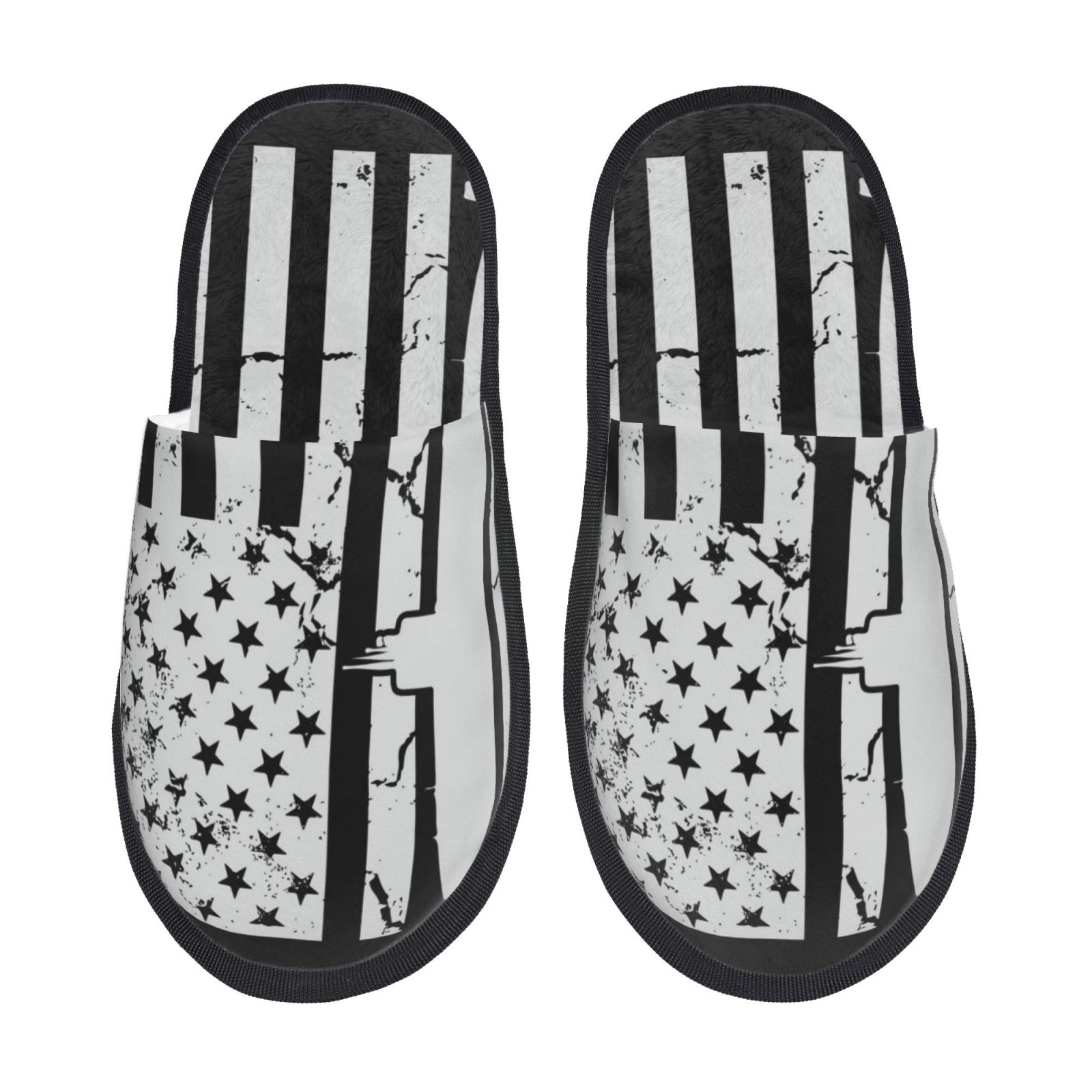Sikiie Submarine Vintage Flag Fuzzy Slip-on Slippers Warm Cozy Soft ...
