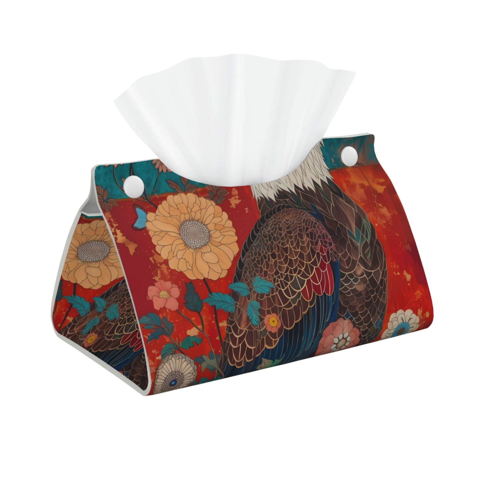 Sikiie Sunflower Bald Eagle Leather Tissue Box Cover Rectangle, Long ...