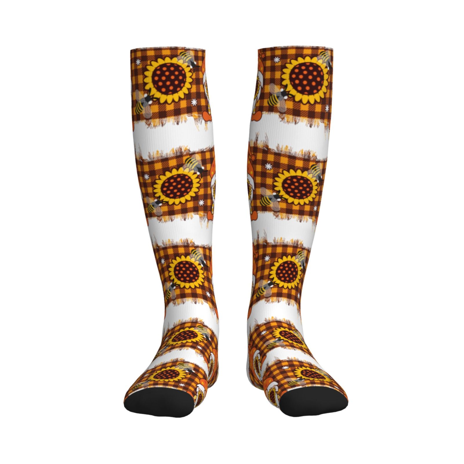 Sikiie Sunflower Gnomes and Bees 1 Pairs Compression Socks for Men and ...