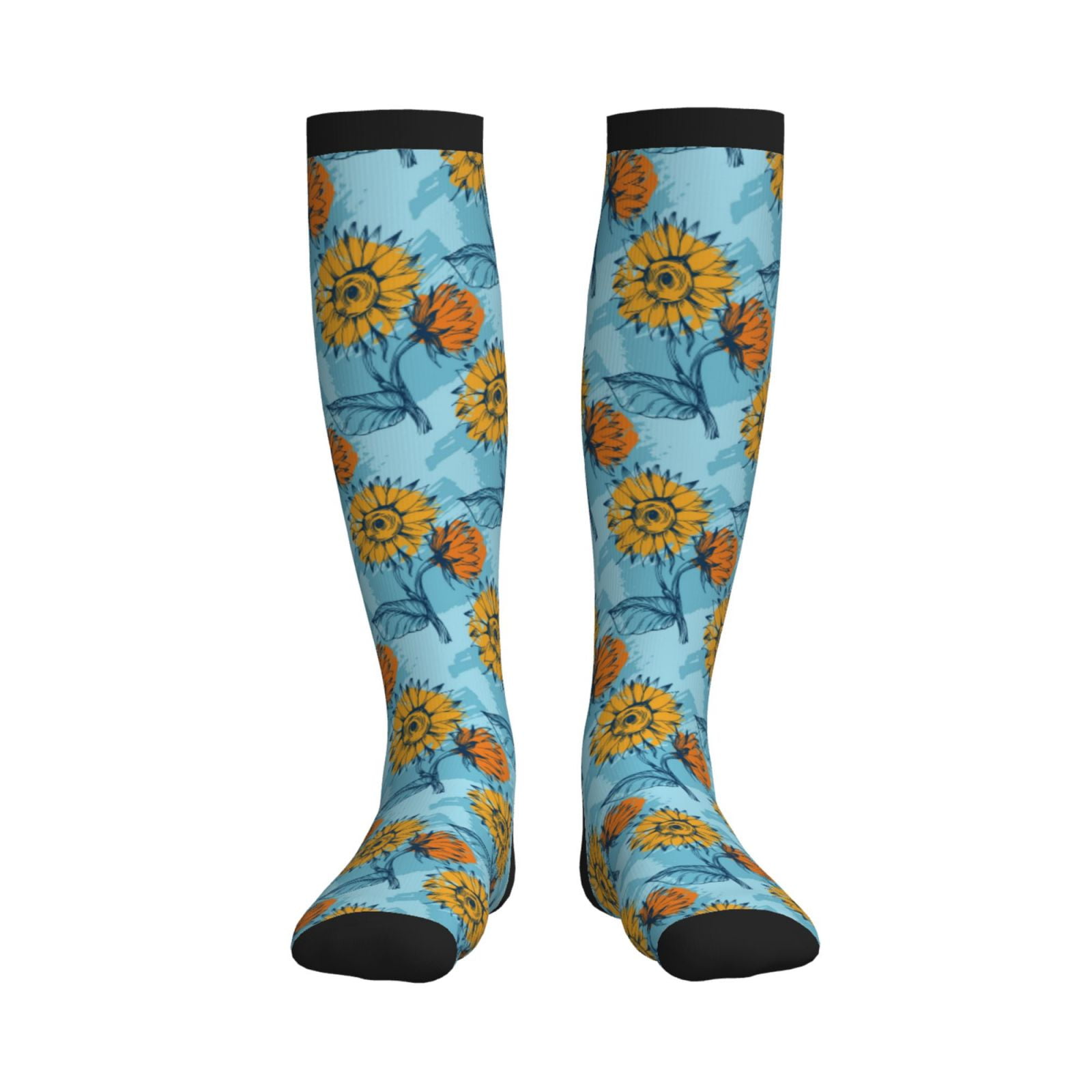Sikiie Sunflowers 1 Pairs Compression Socks for Men and Women 15-20 ...