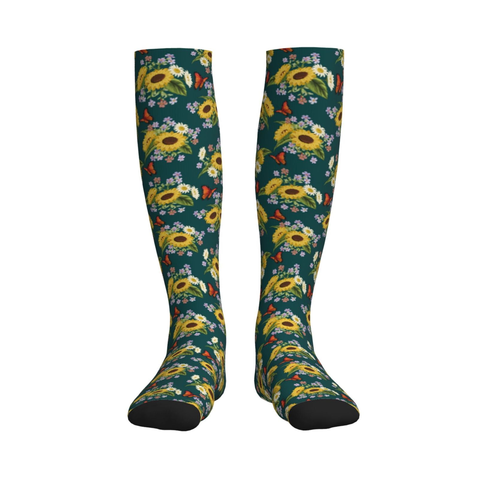 Sikiie Sunflowers 1 Pairs Compression Socks for Men and Women 15-20 ...