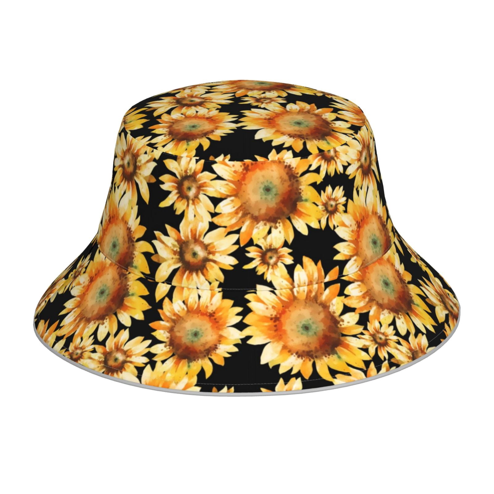 Sikiie Sunflowers 1 Reflective Double-Sided Bucket Hat, Sun Hat, for ...