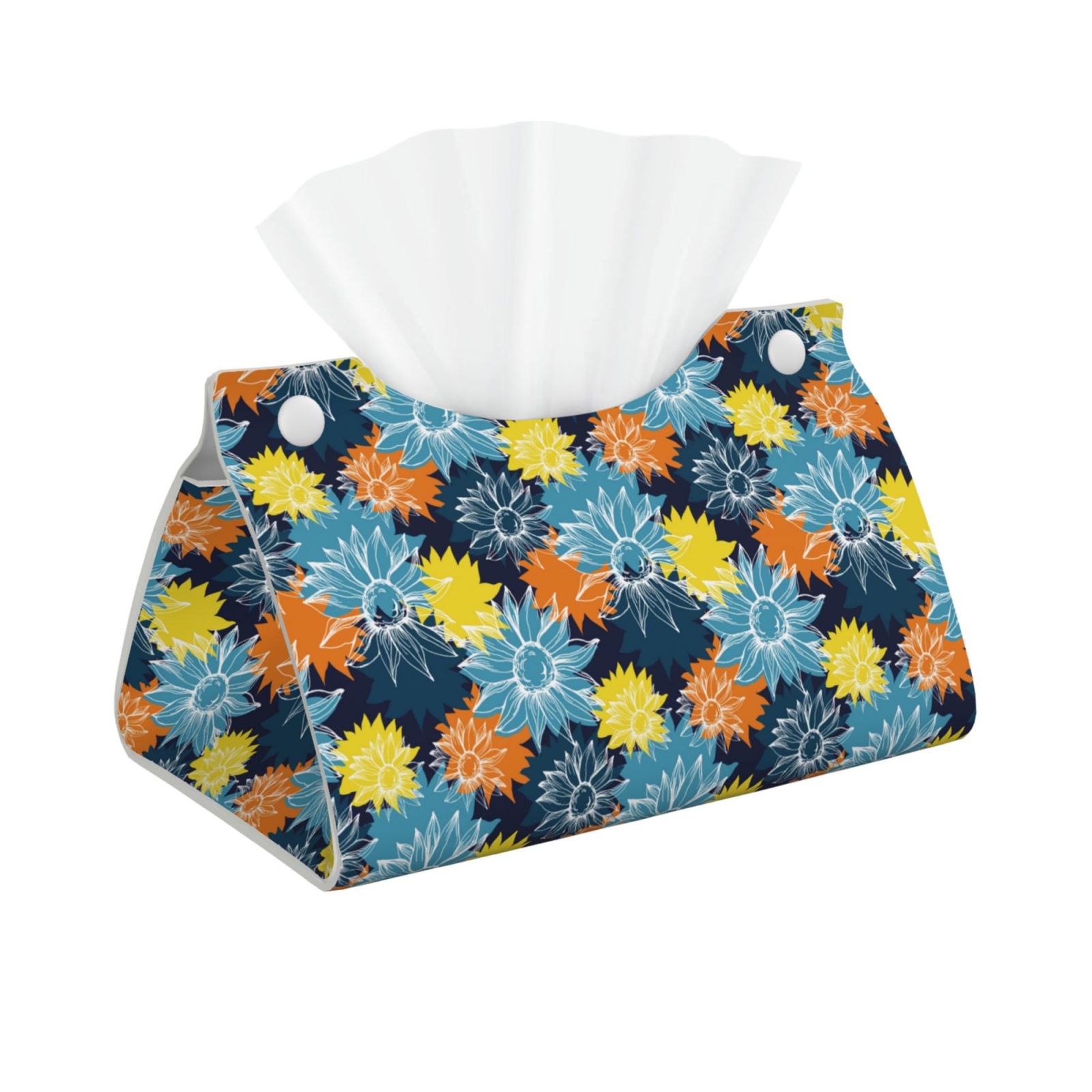 Sikiie Sunflowers Leather Tissue Box Cover Rectangle, Long Tissue Box ...