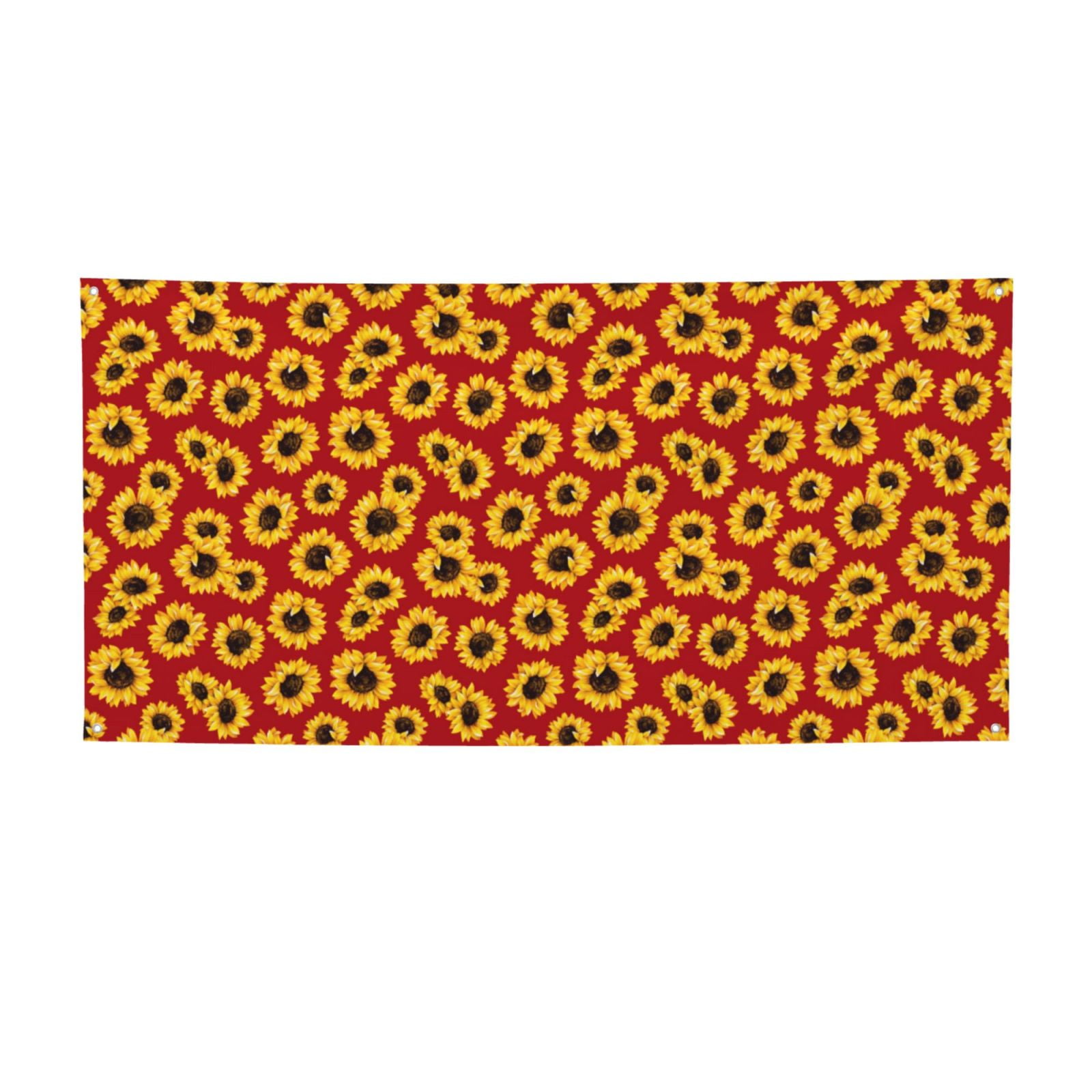 Sikiie Sunflowers On Red Custom Banners and Signs Customize Outdoor ...