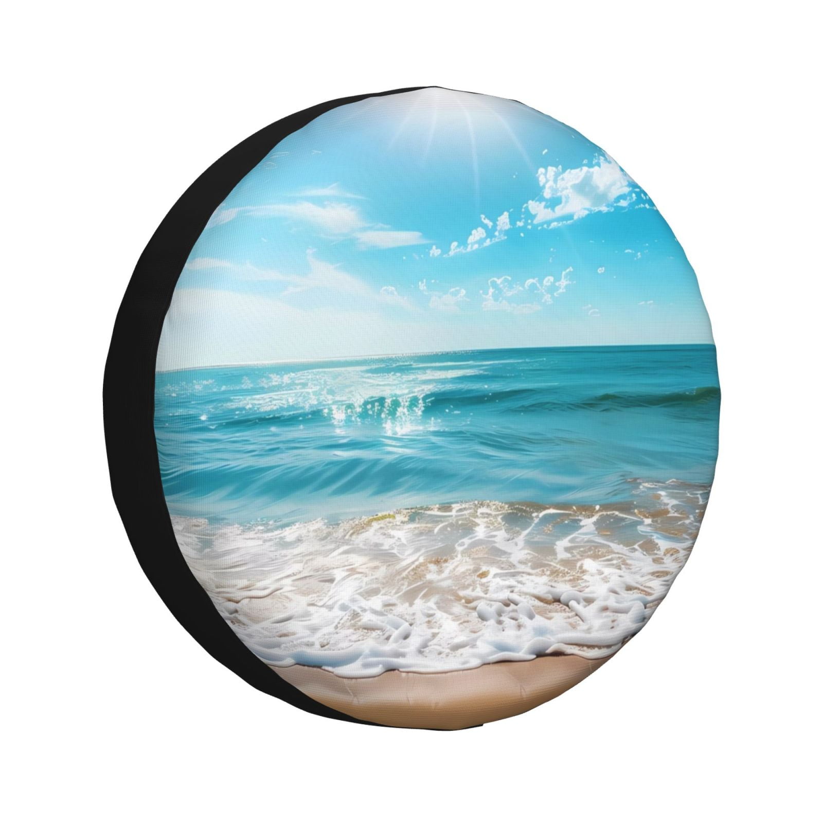 Sikiie Sunny Ocean Waves PVC Leather Spare Tire Wheel Cover Spare Tire ...