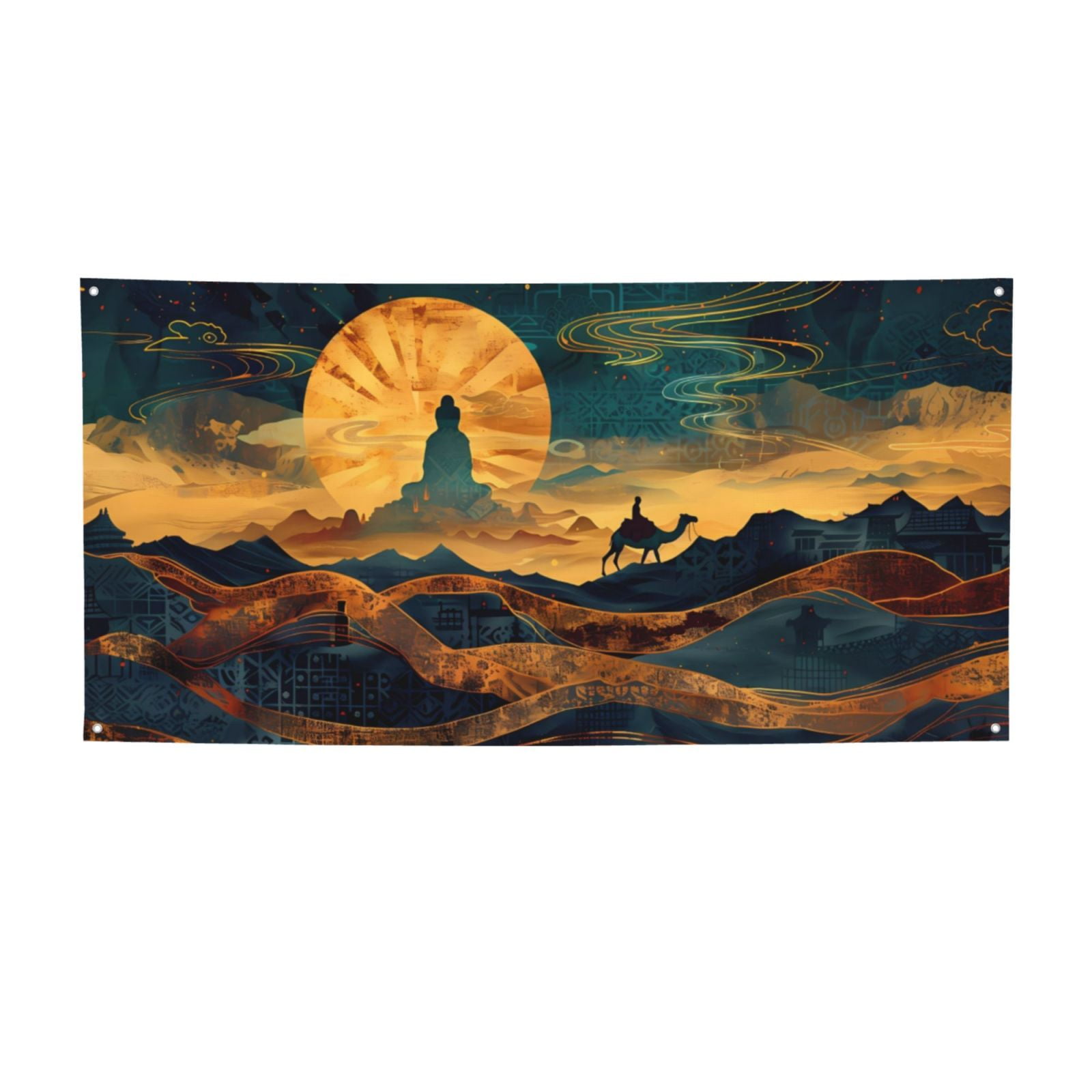 Sikiie Sunset Desert Journey Custom Banners and Signs Customize Outdoor ...