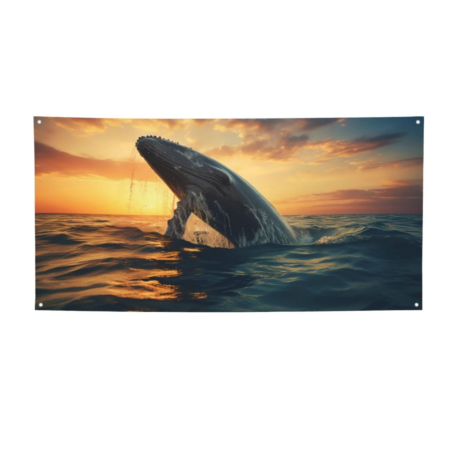 Sikiie Sunset Ocean Whale Custom Banners and Signs Customize Outdoor ...