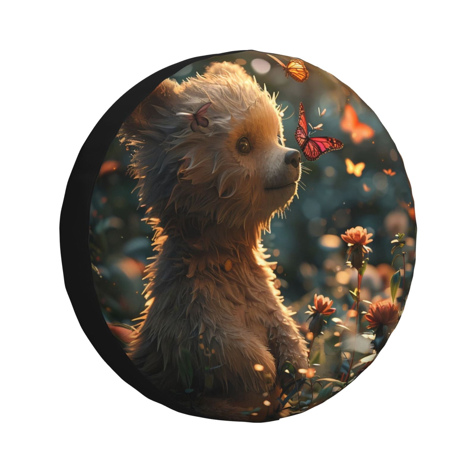 Sikiie Sunshine Butterfly Flower Bear PVC Leather Spare Tire Wheel ...