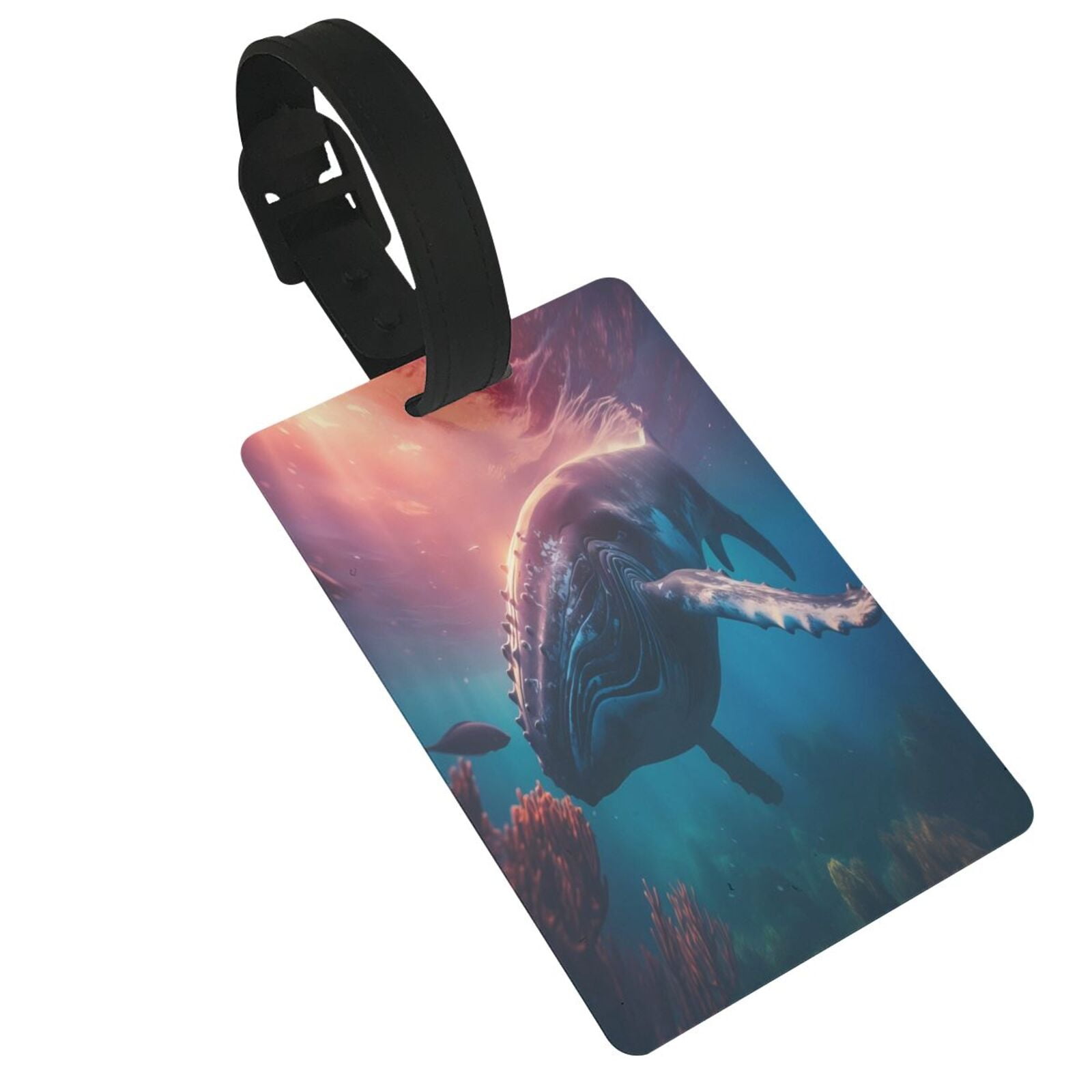 Sikiie Sunshine Ocean Whale Luggage Tags Privacy Cover ID Label ...