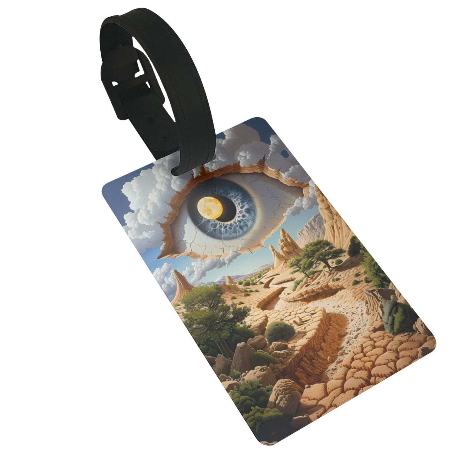 Sikiie Surreal Desert Eye Landscape Luggage Tags Privacy Cover ID Label ...