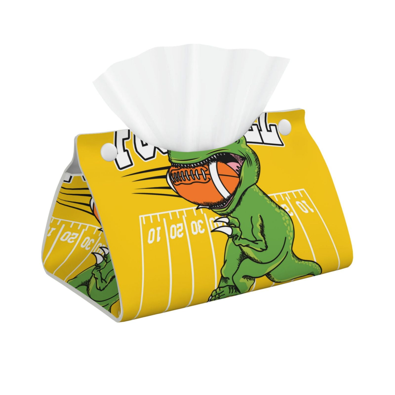 Sikiie T-Rex Playing Football Leather Tissue Box Cover Rectangle, Long ...
