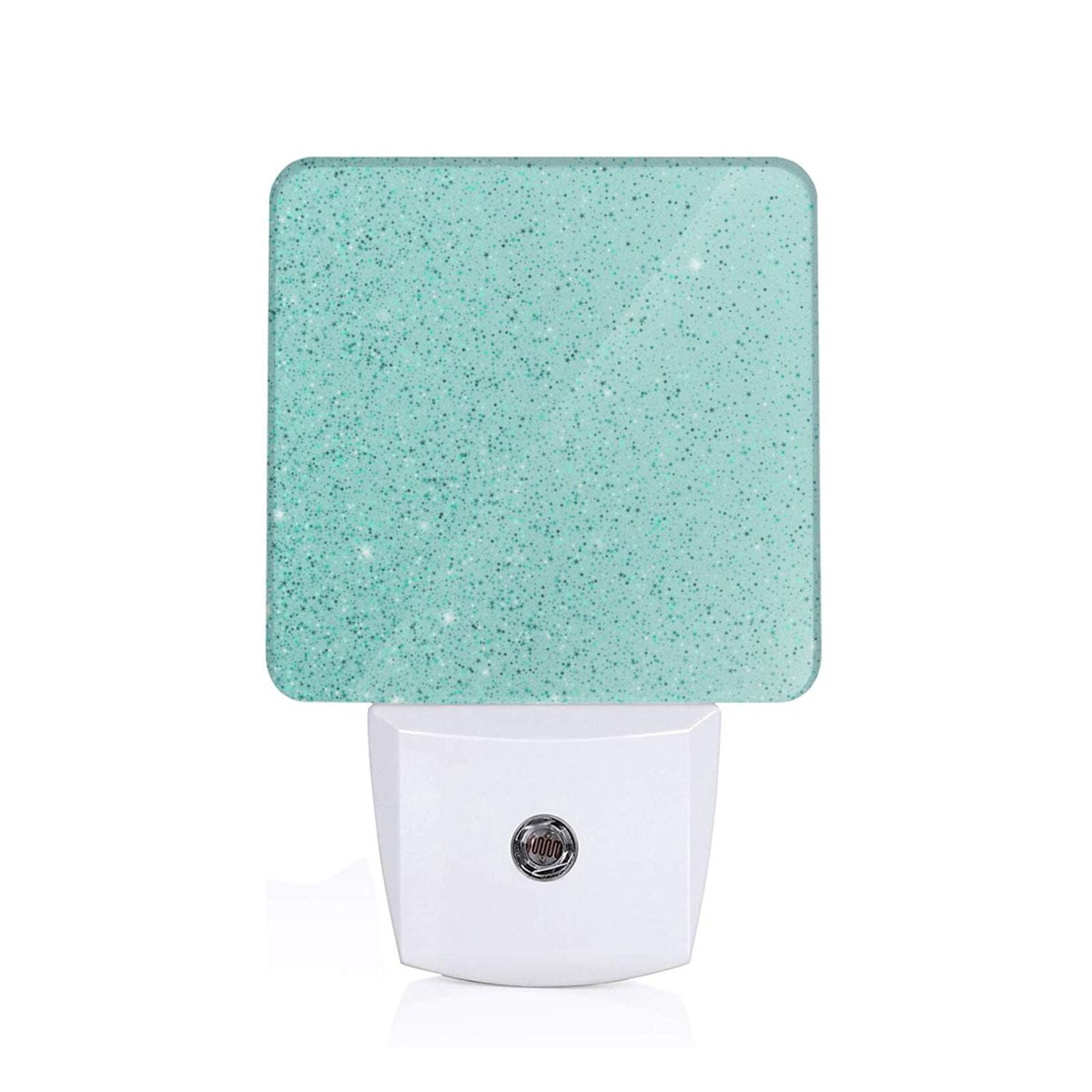 Sikiie Teal Turquoise Glitter Led Night Light, Warm White,Cool White ...