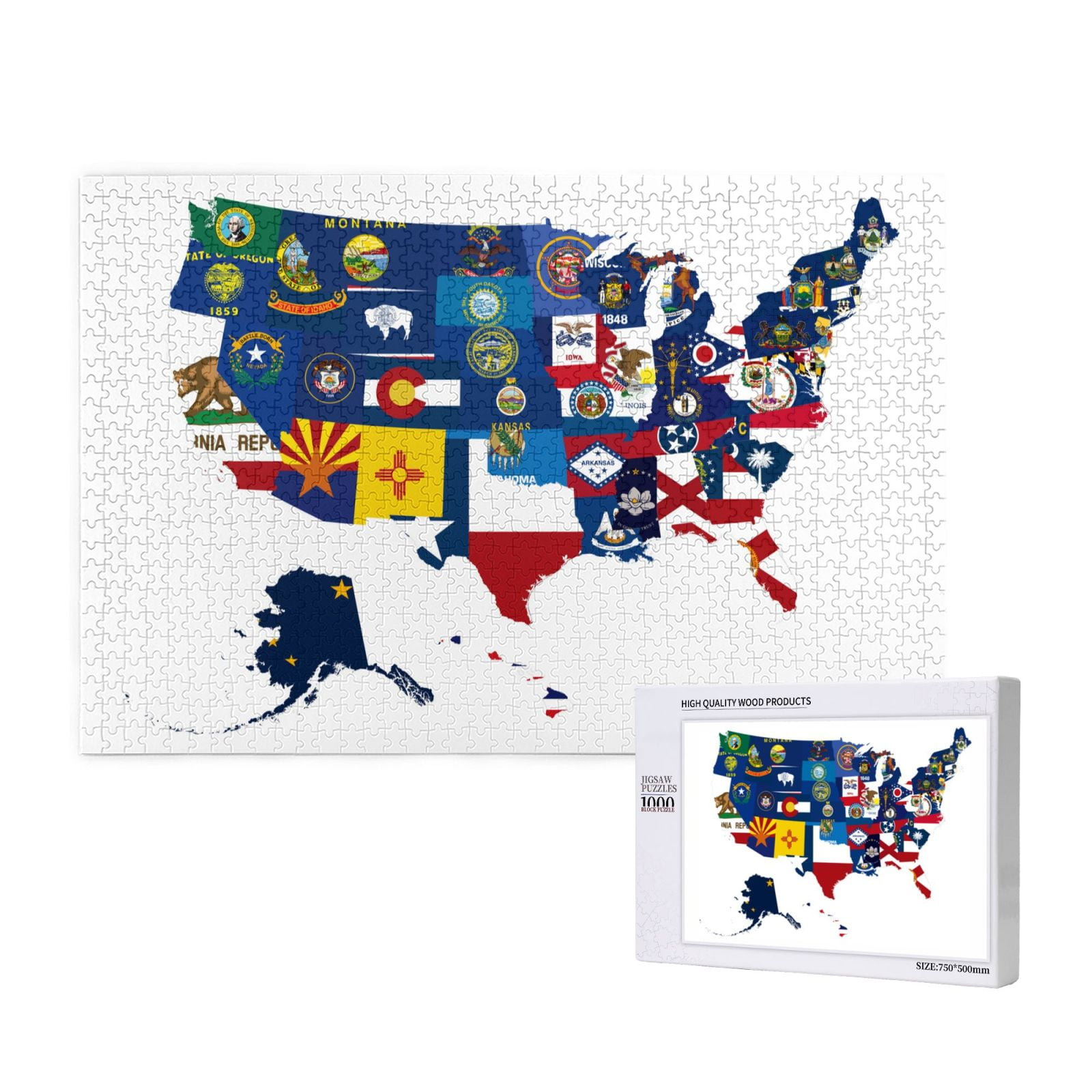 Sikiie The Map Of United States Puzzle, Jigsaw Puzzles, Jigsaw Puzzles ...