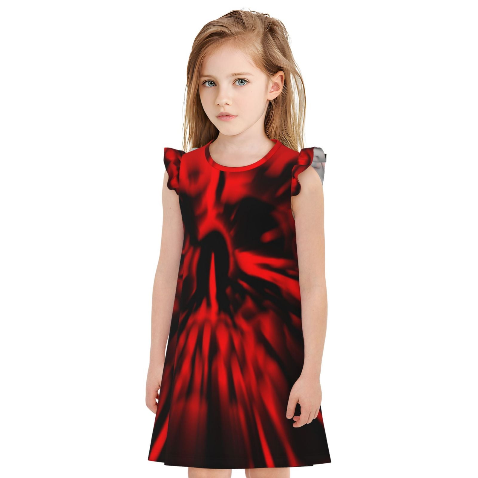 Sikiie The Red Head Skull Girls Nightgowns, Girls Pajamas, Short ...