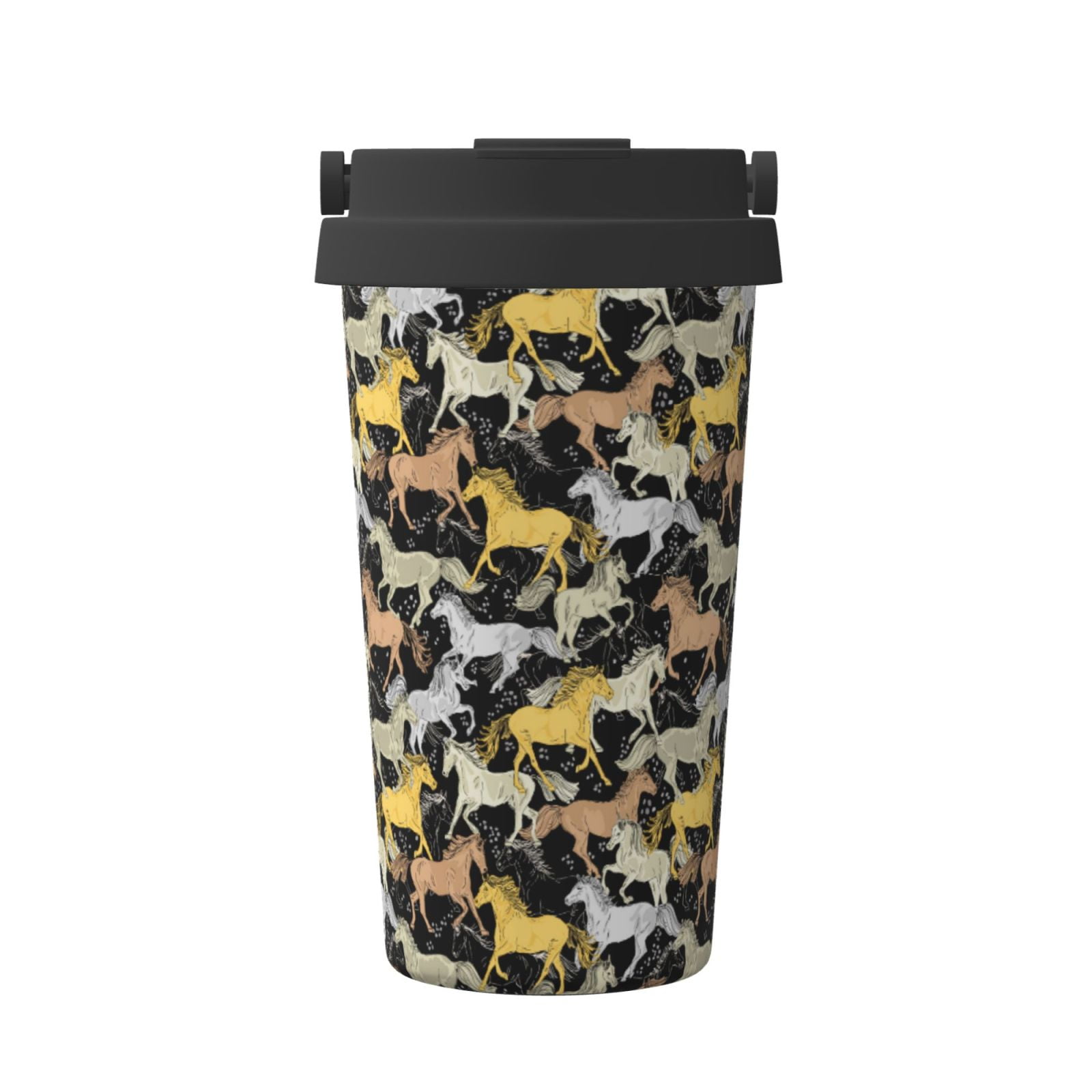 Sikiie The running horses Print Coffee Mug Pobtable To Stainless Steel ...