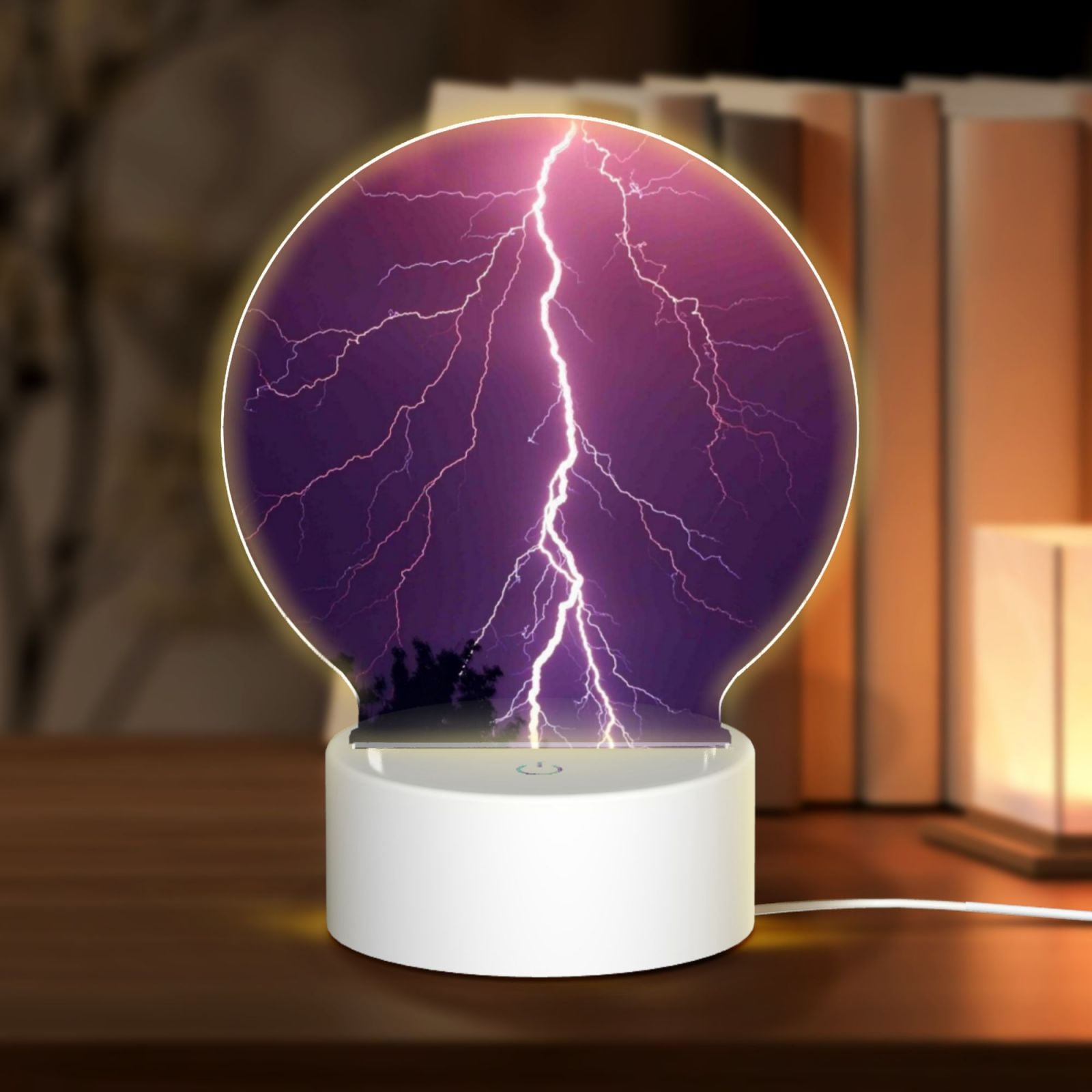 Sikiie Thunderstorm Violet Purple Acrylic Night Light Gift Custom ...