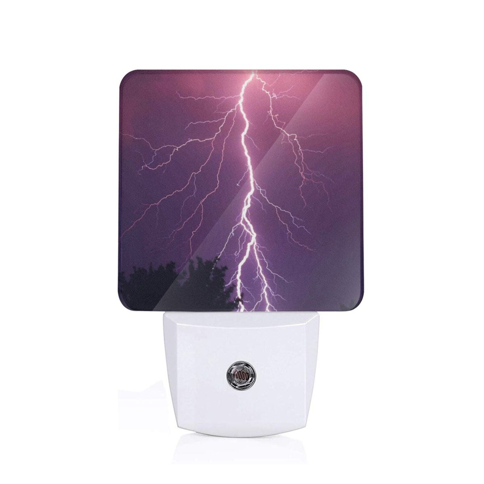Sikiie Thunderstorm Violet Purple Led Night Light, Warm White,Cool ...