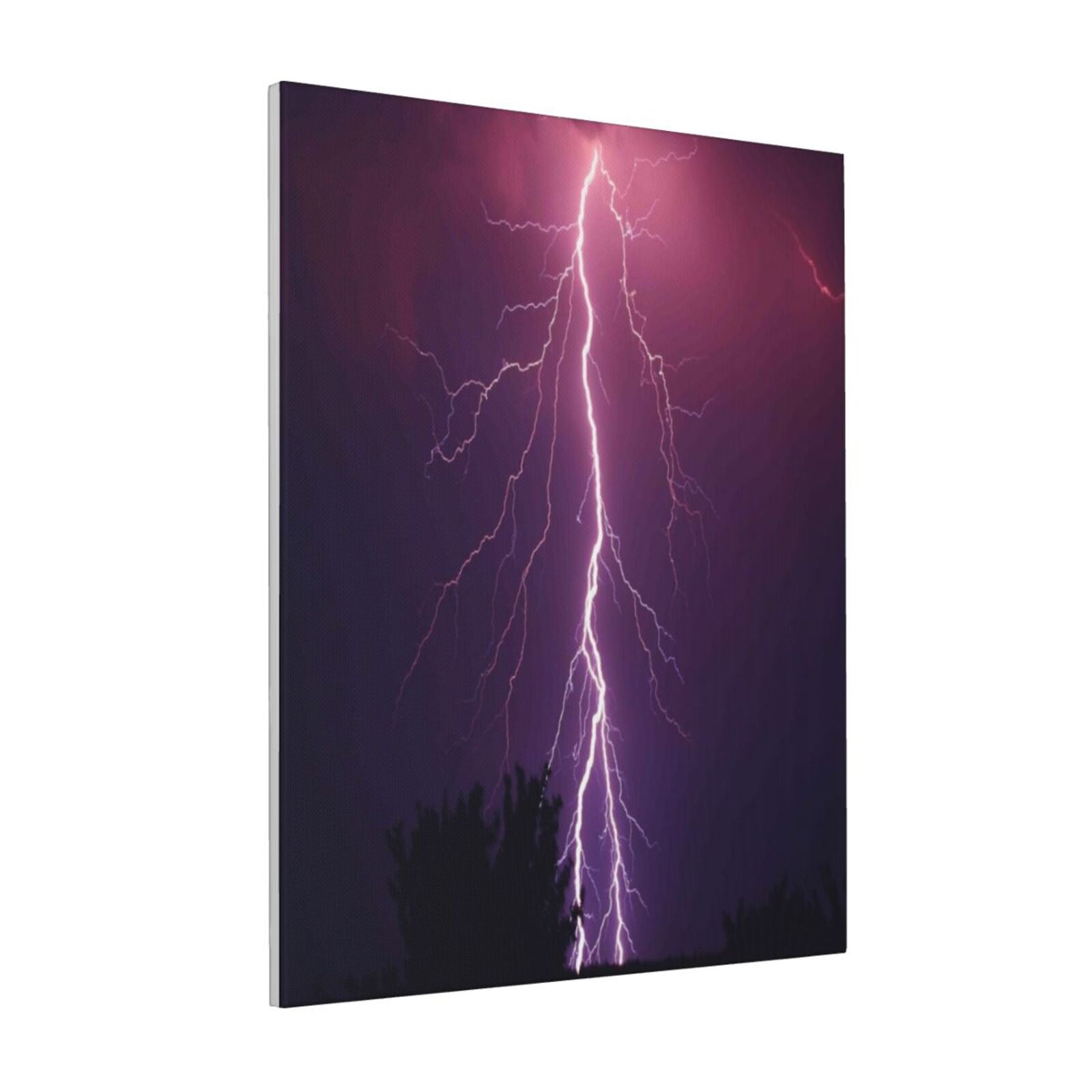 Sikiie Thunderstorm Violet Purple Print Canvas Decorative Hanging ...