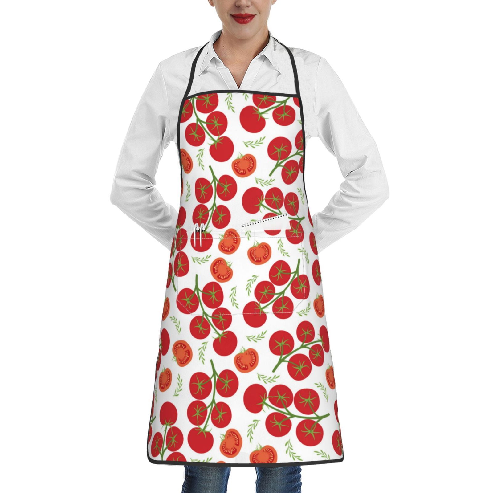 Sikiie Tomato Aprons for Kitchen Cooking Aprons, Chef Apron for Men ...