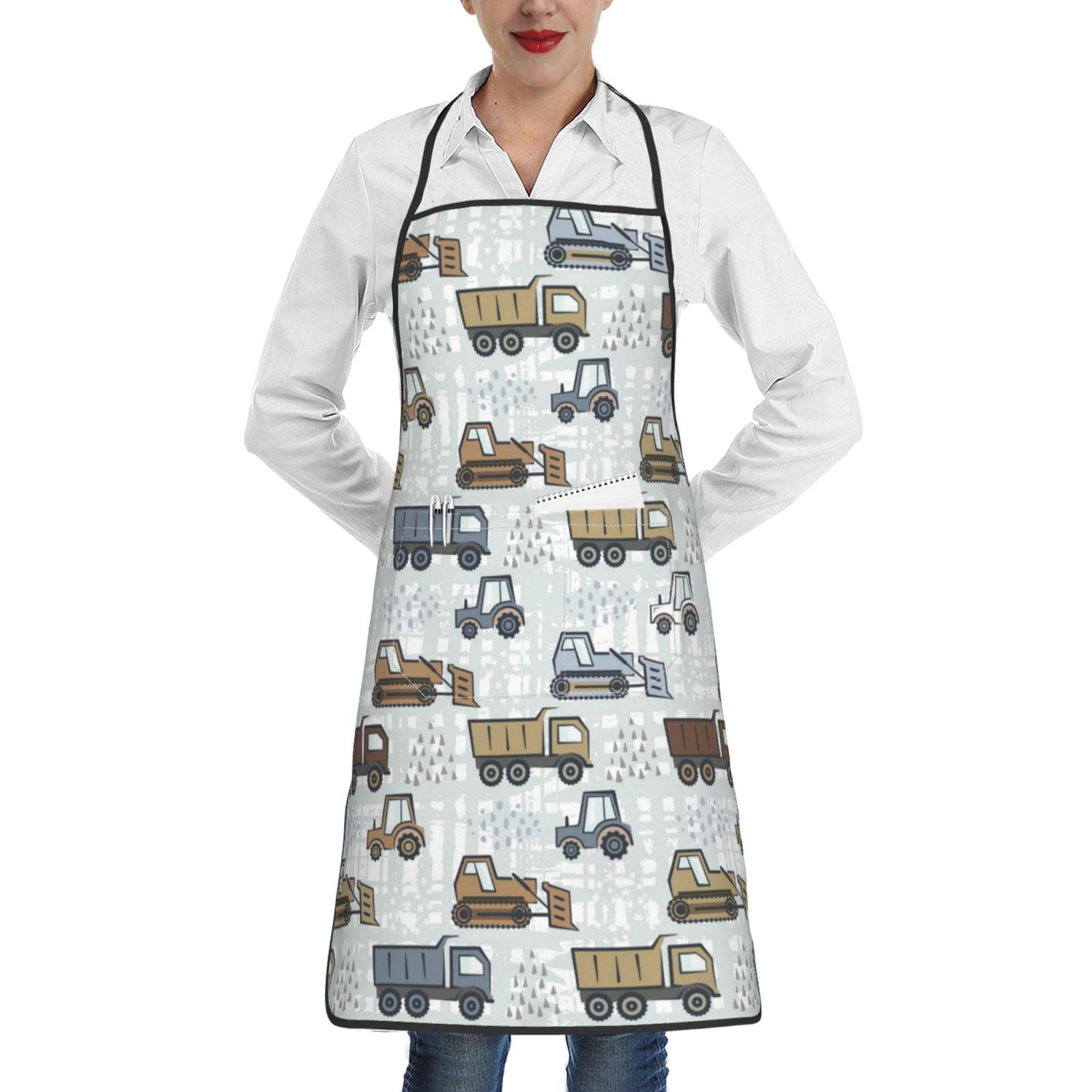 Sikiie Tractor and Dumper Aprons for Kitchen Cooking Aprons, Chef Apron ...