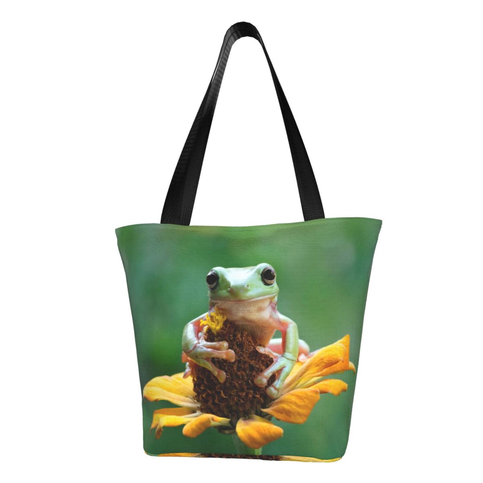 Sikiie Tree Frog Sitting On Sunflowes Shoulder Bag Casual Hobo ...