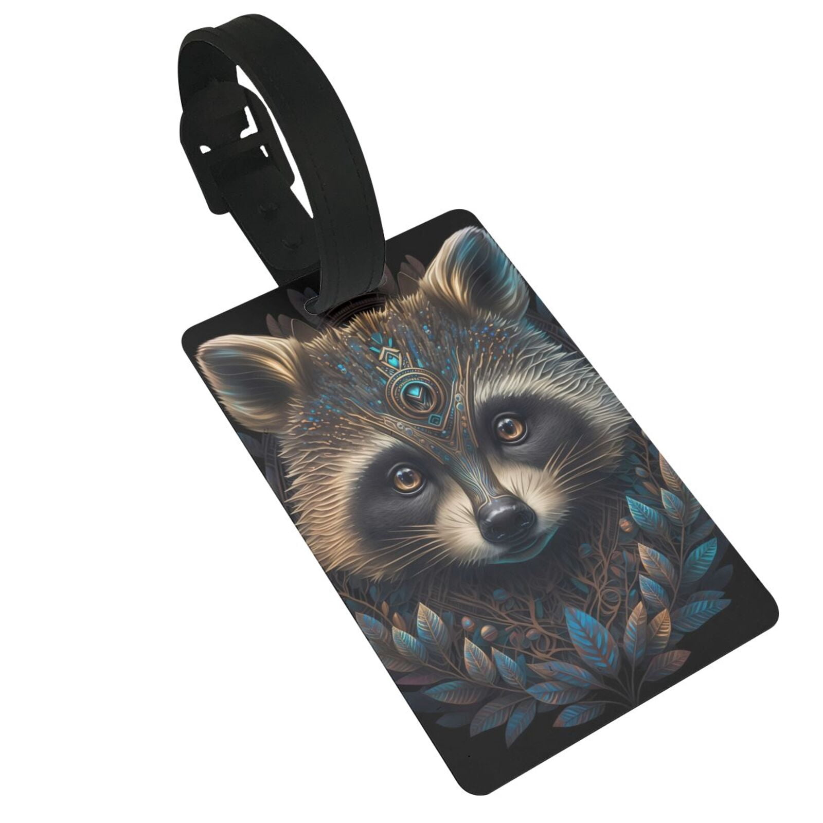 Sikiie Tribal Style Raccoon Luggage Tags Privacy Cover ID Label ...
