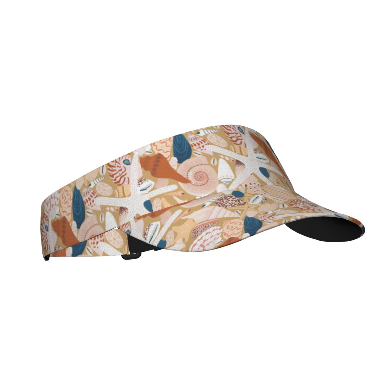Sikiie Tropical Beach Sea Shell Sun Visor Hat Adjustable Velcro Golf ...