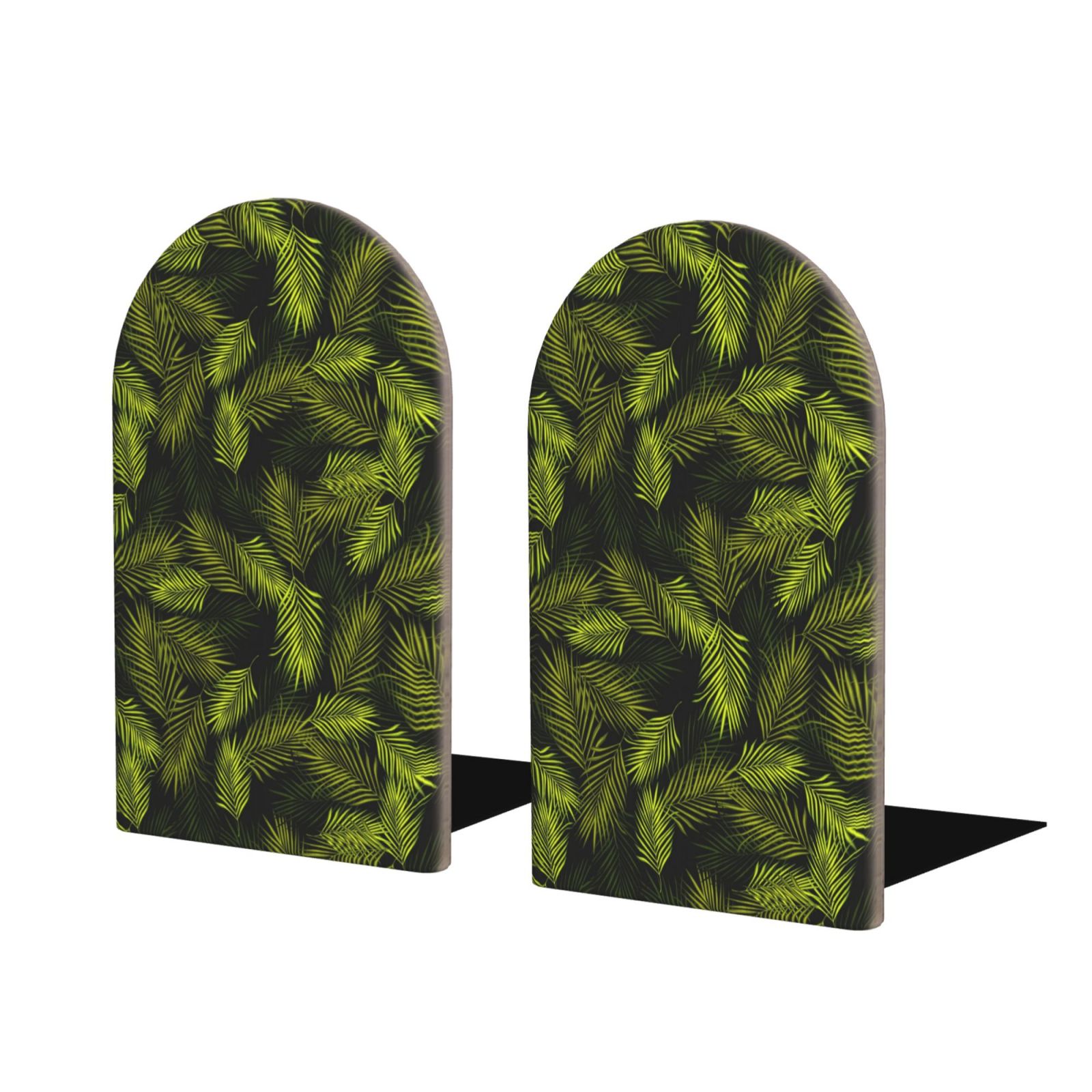 Sikiie Tropical Palm Leaves Fern Leaf Bookends 1 Pair, Wood Bookends ...