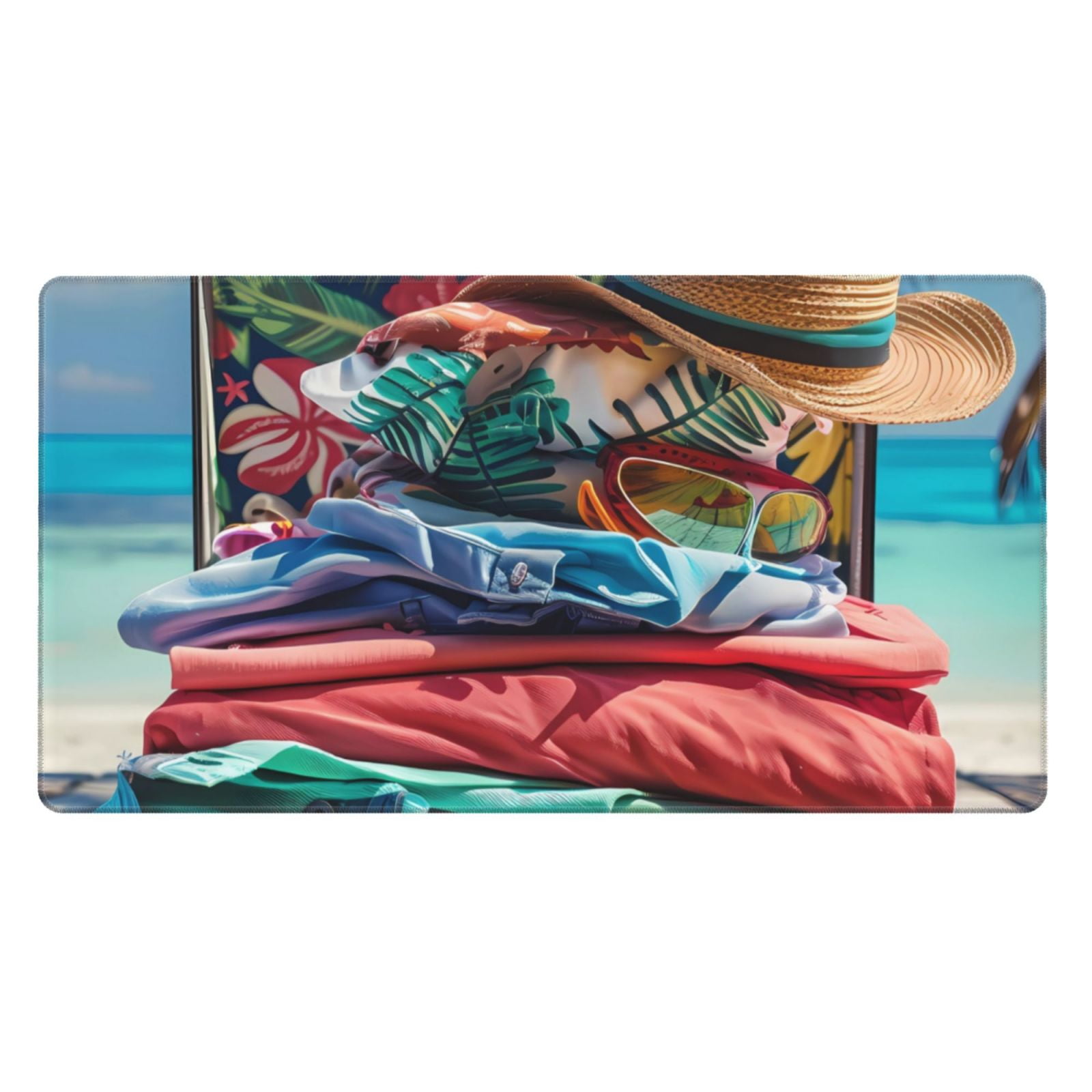 Sikiie Tropical Vacation Essentials Mouse Pad, 16x29.5 Mousepad Desk ...