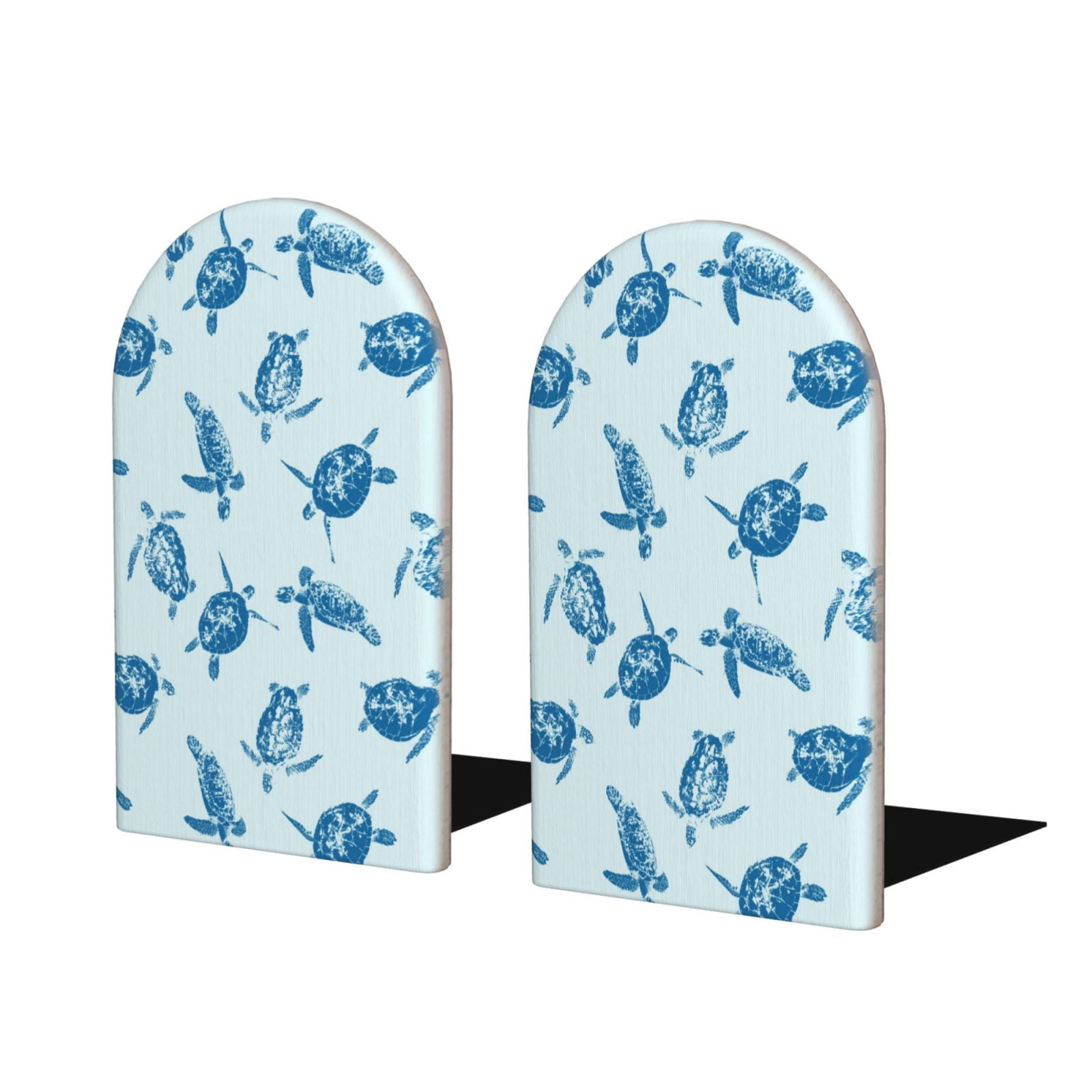 Sikiie Turtle Bookends 1 Pair, Wood Bookends for Shelves, Book Ends for ...