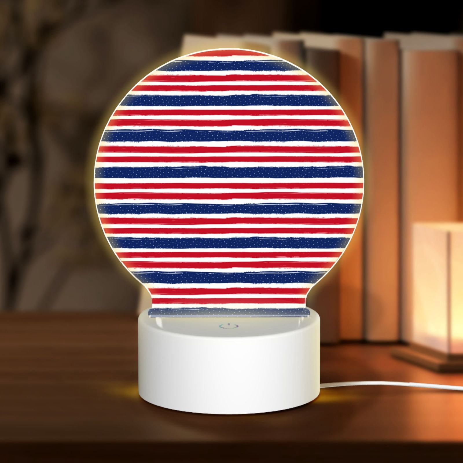 Sikiie USA Colors Stripes Acrylic Night Light Gift Custom Acrylic Night ...