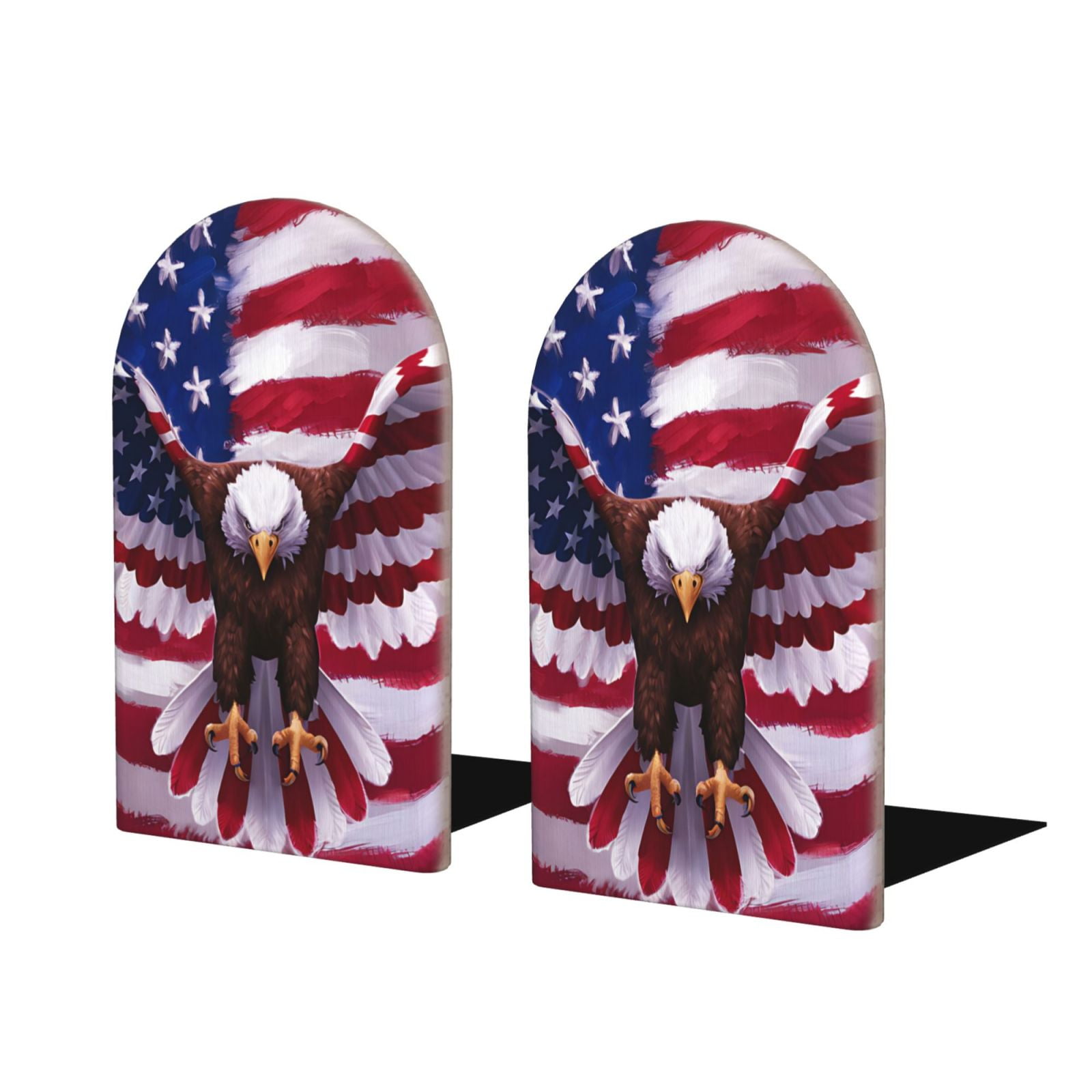 Sikiie USA Eagle with Spread Wings Bookends 1 Pair, Wood Bookends for ...