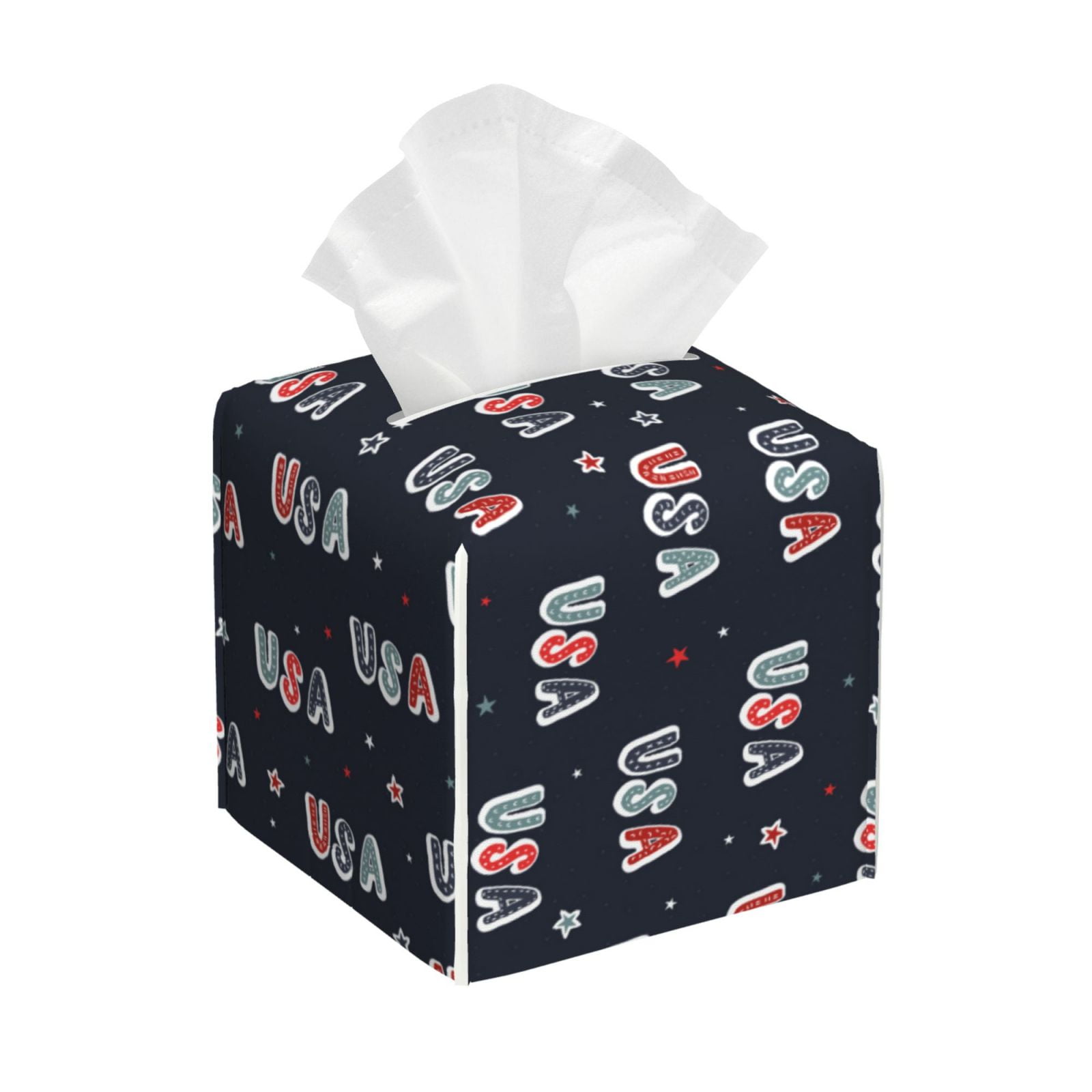 Sikiie USA Leather Tissue Box Cover Square, tissue box holder, Tissue ...