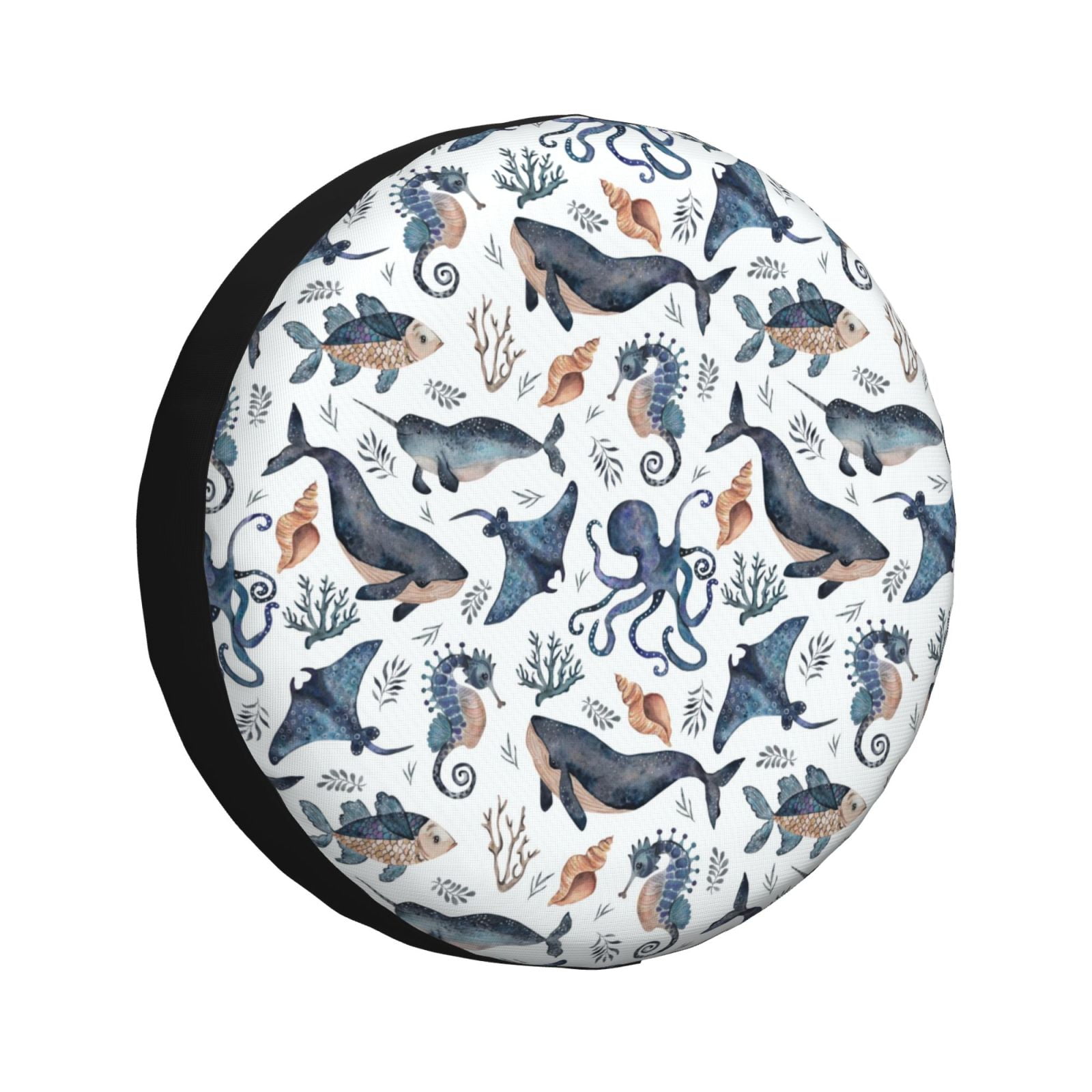 Sikiie Underwater Animals 1 PVC Leather Spare Tire Wheel Cover Spare ...