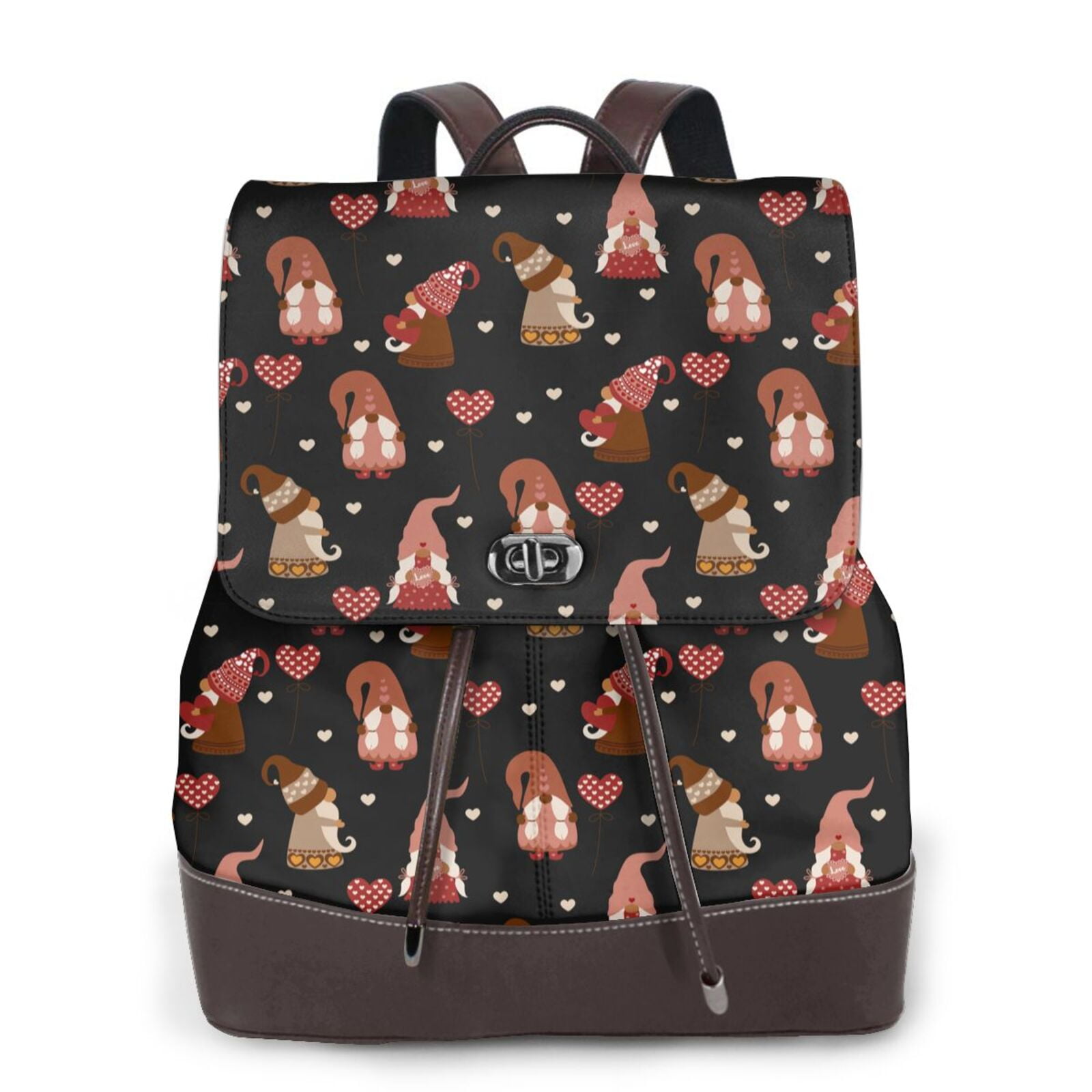 Sikiie Valentine Gnome Women Genuine Leather Backpack Fashion Rucksack ...