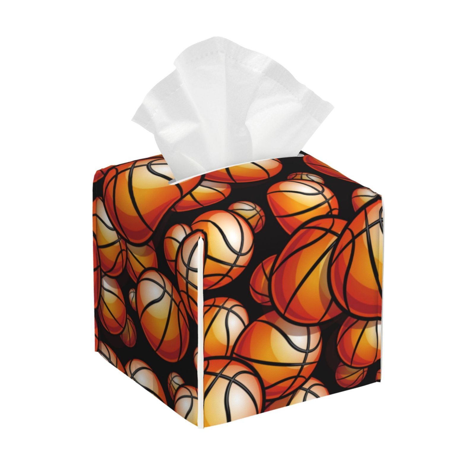 Sikiie Vintage Basketball Leather Tissue Box Cover Square, tissue box ...