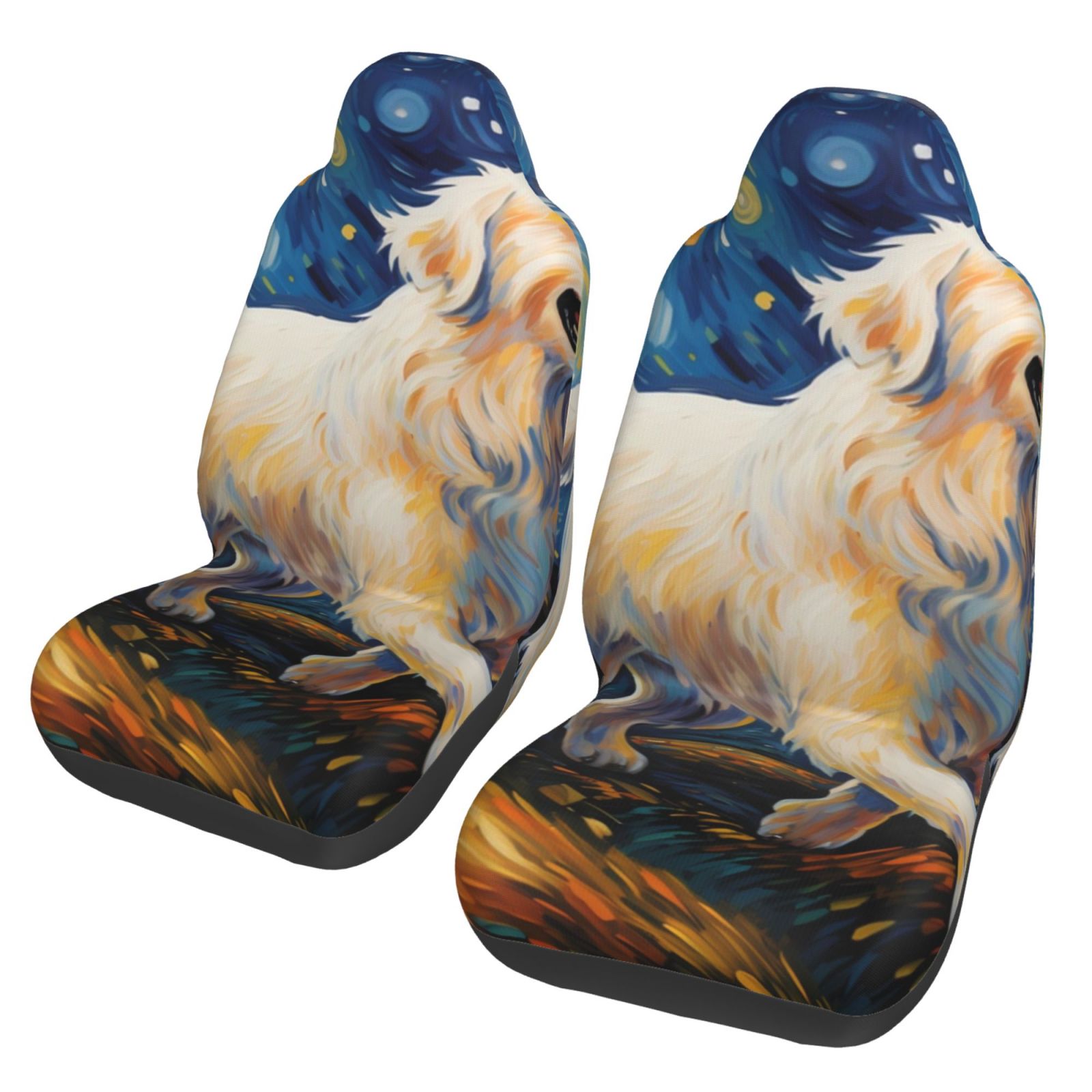 Sikiie Vintage Starry Sky Labrador Car Seat Protector 2 Pack Car Seat ...