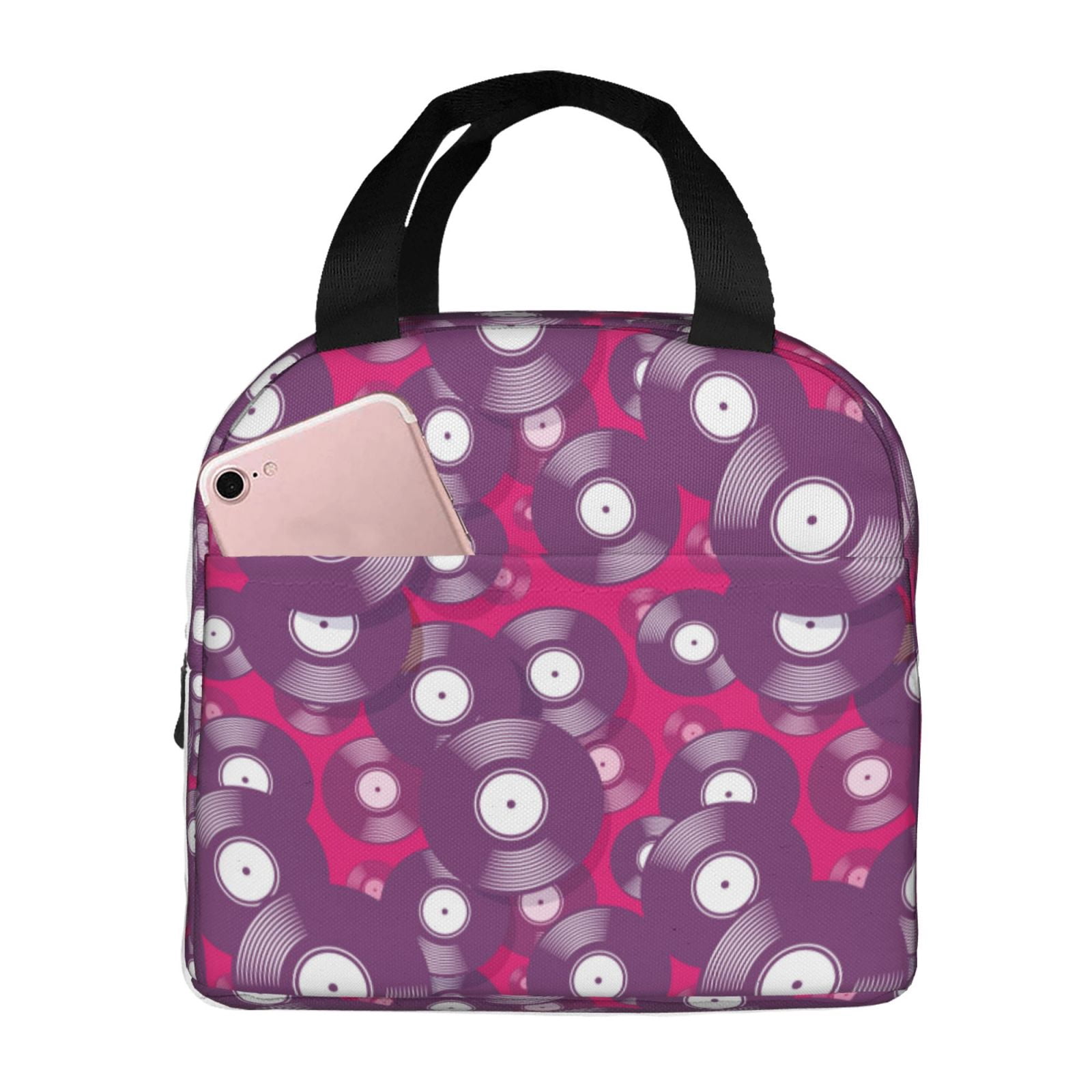 Sikiie Vintage Vinyl Record Lunch Bag for Women & Men Adult Insulated ...