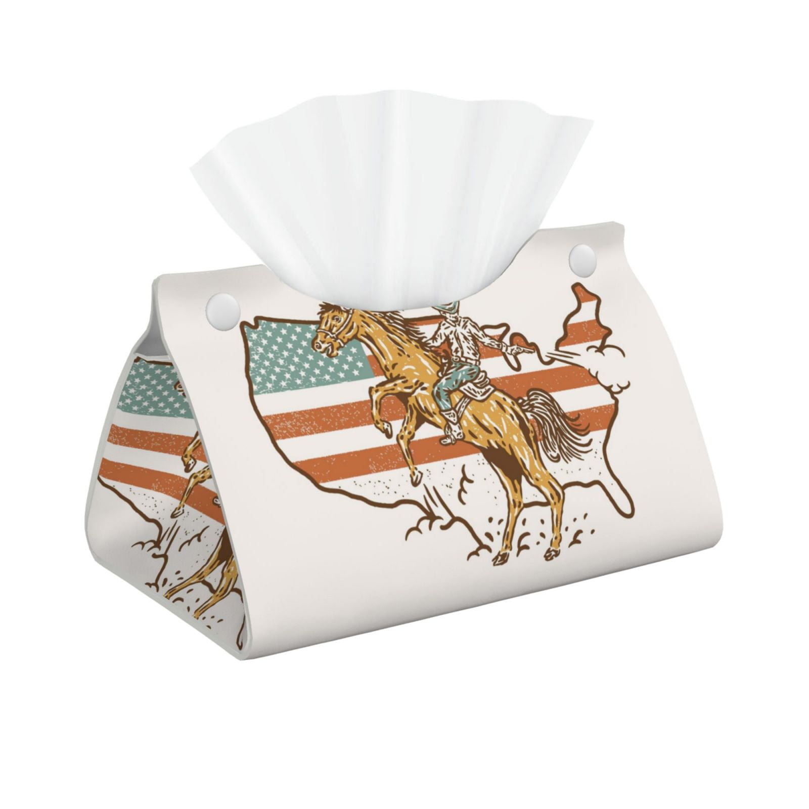 Sikiie Vintage Wild West Cowboy Leather Tissue Box Cover Rectangle ...