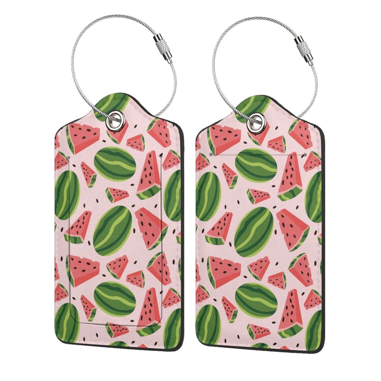 Sikiie Watermelon Luggage Tag for Suitcase Leather Baggage Tag with ...