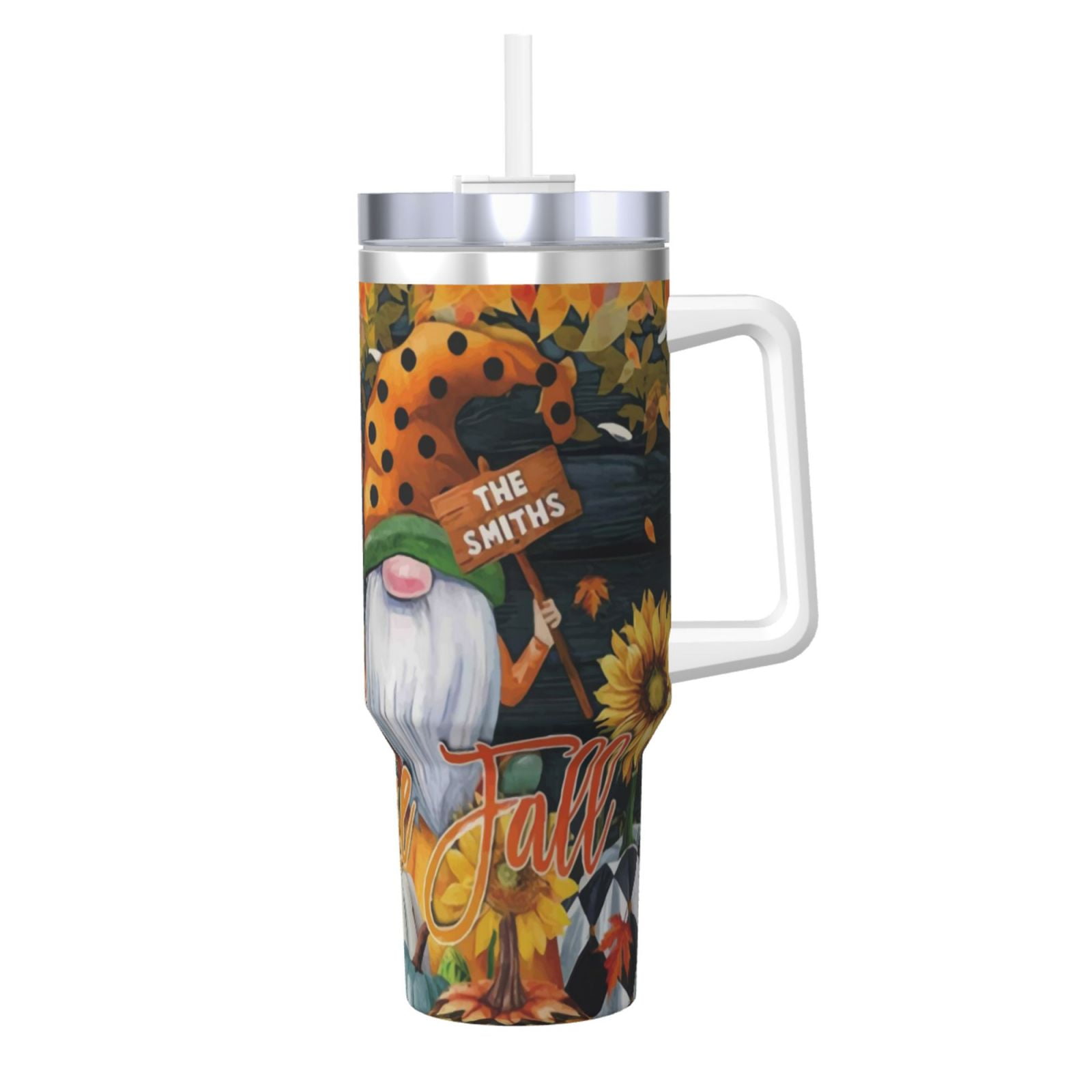 Sikiie Welcom Fall Insulated Stainless Water Bottle Lid Travel Mug Cup ...