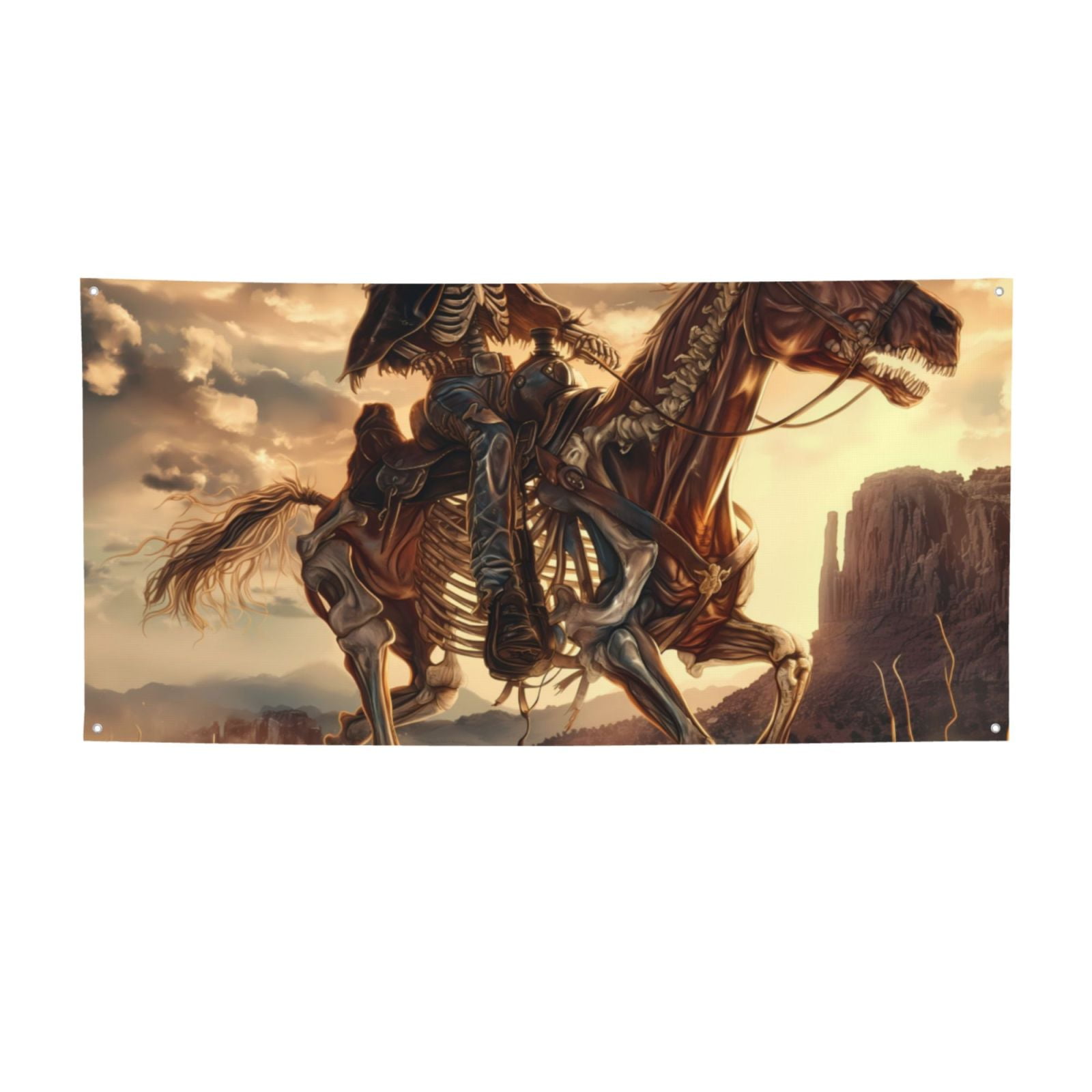 Sikiie Western Skeleton Cowboy Horse Custom Banners and Signs Customize ...