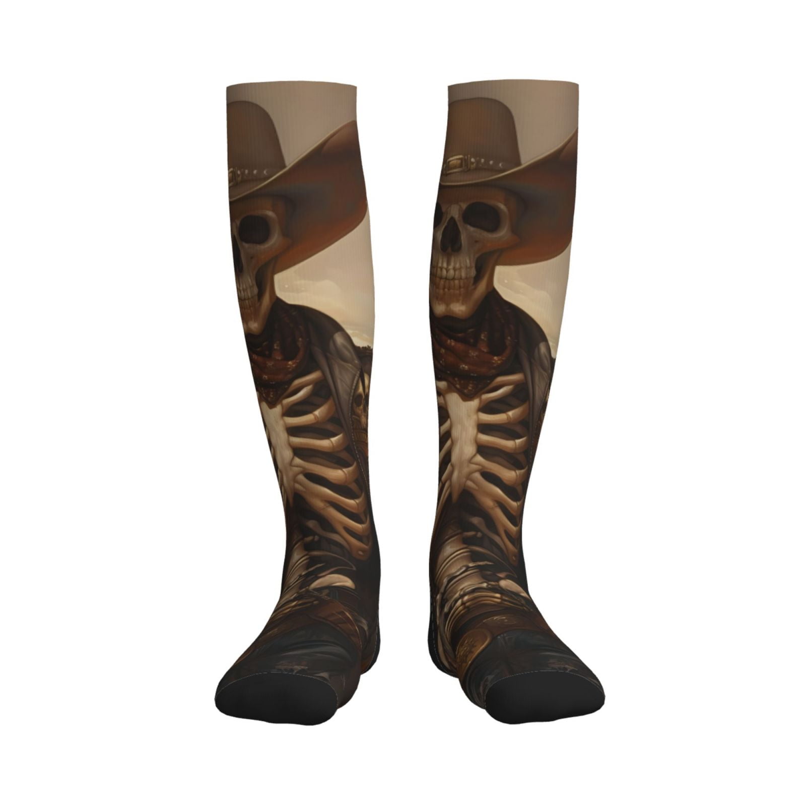 Sikiie Western Skull Cowboy 1 Pairs Compression Socks for Men and Women ...