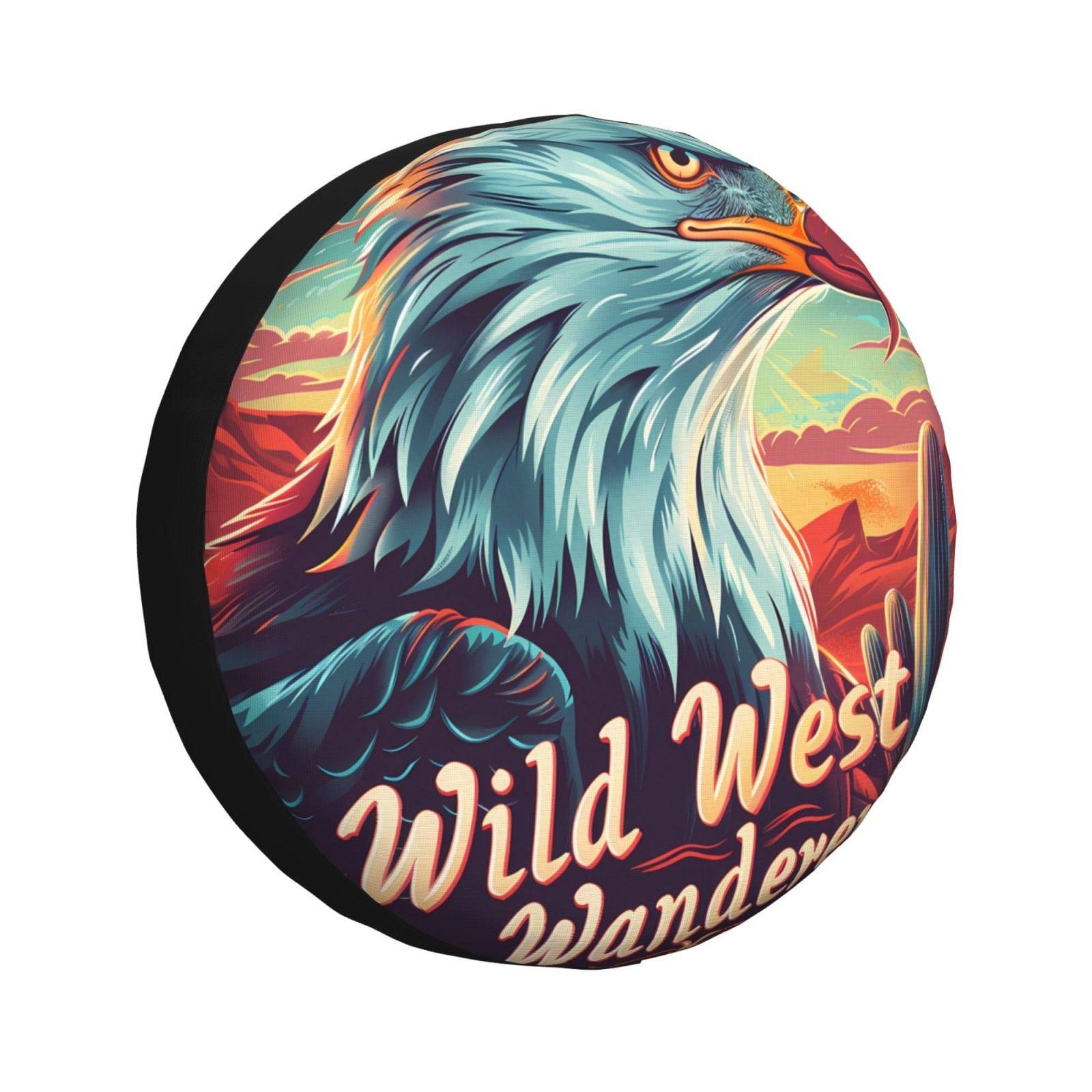 Sikiie Western Style Bald Eagle PVC Leather Spare Tire Wheel Cover ...