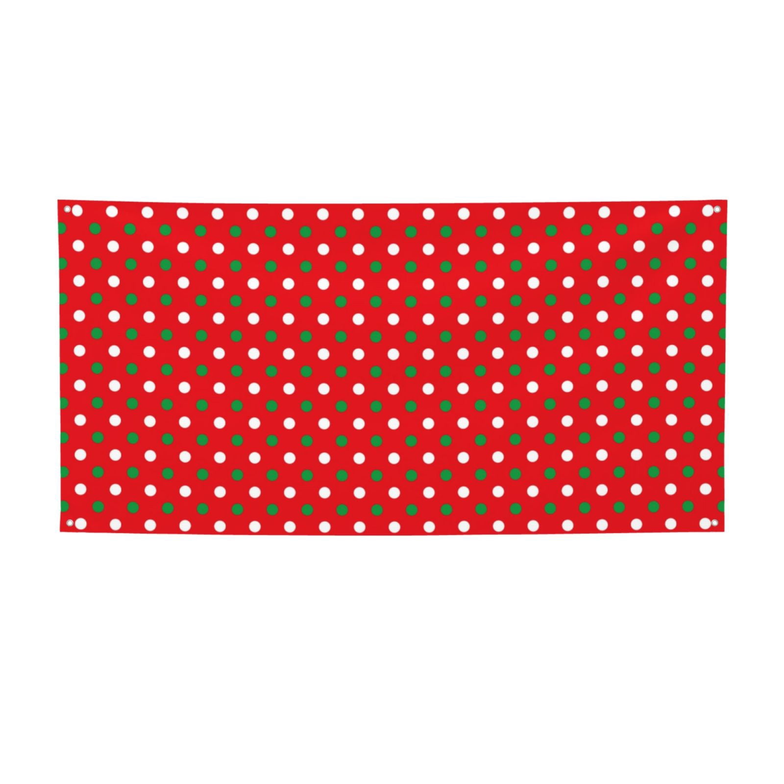 Sikiie White and Green Polka Dot Custom Banners and Signs Customize ...