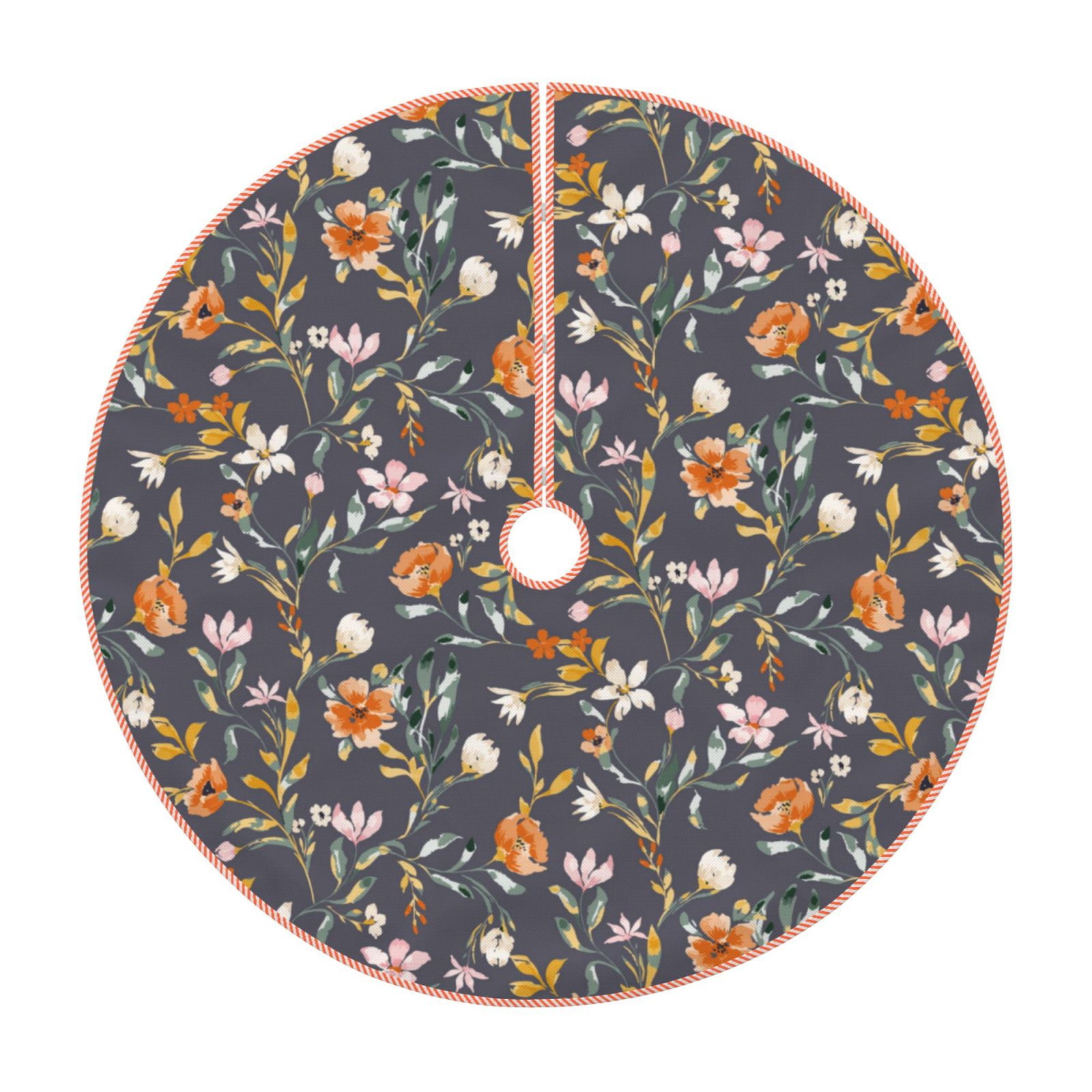 Sikiie Wildflowers Nativity Christmas Tree Skirt, Jesus Christian ...