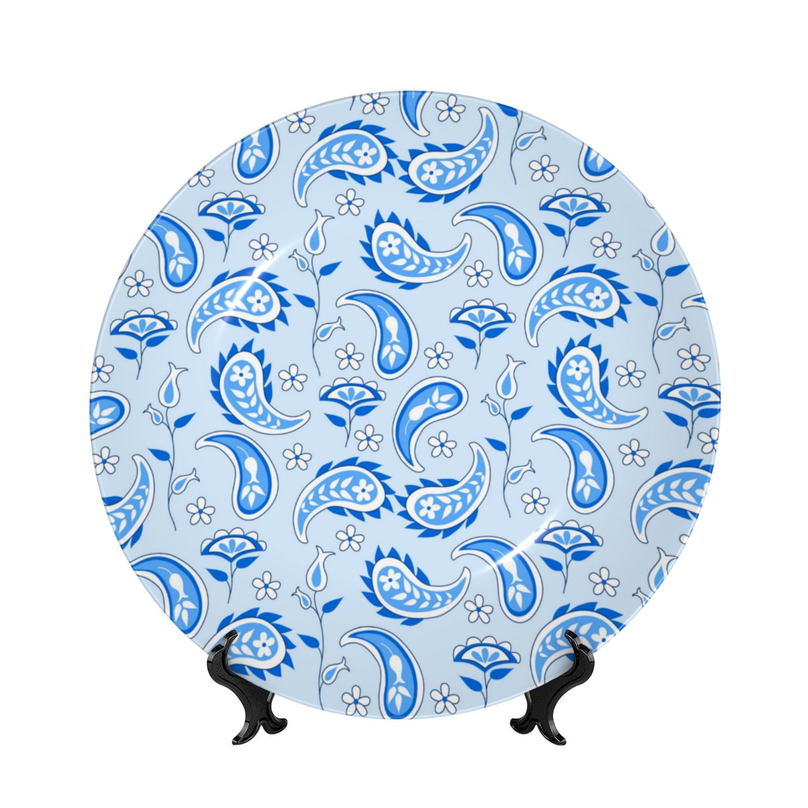 Sikiie Winter Paisley Pattern Bone China Decorative Plate Personality ...