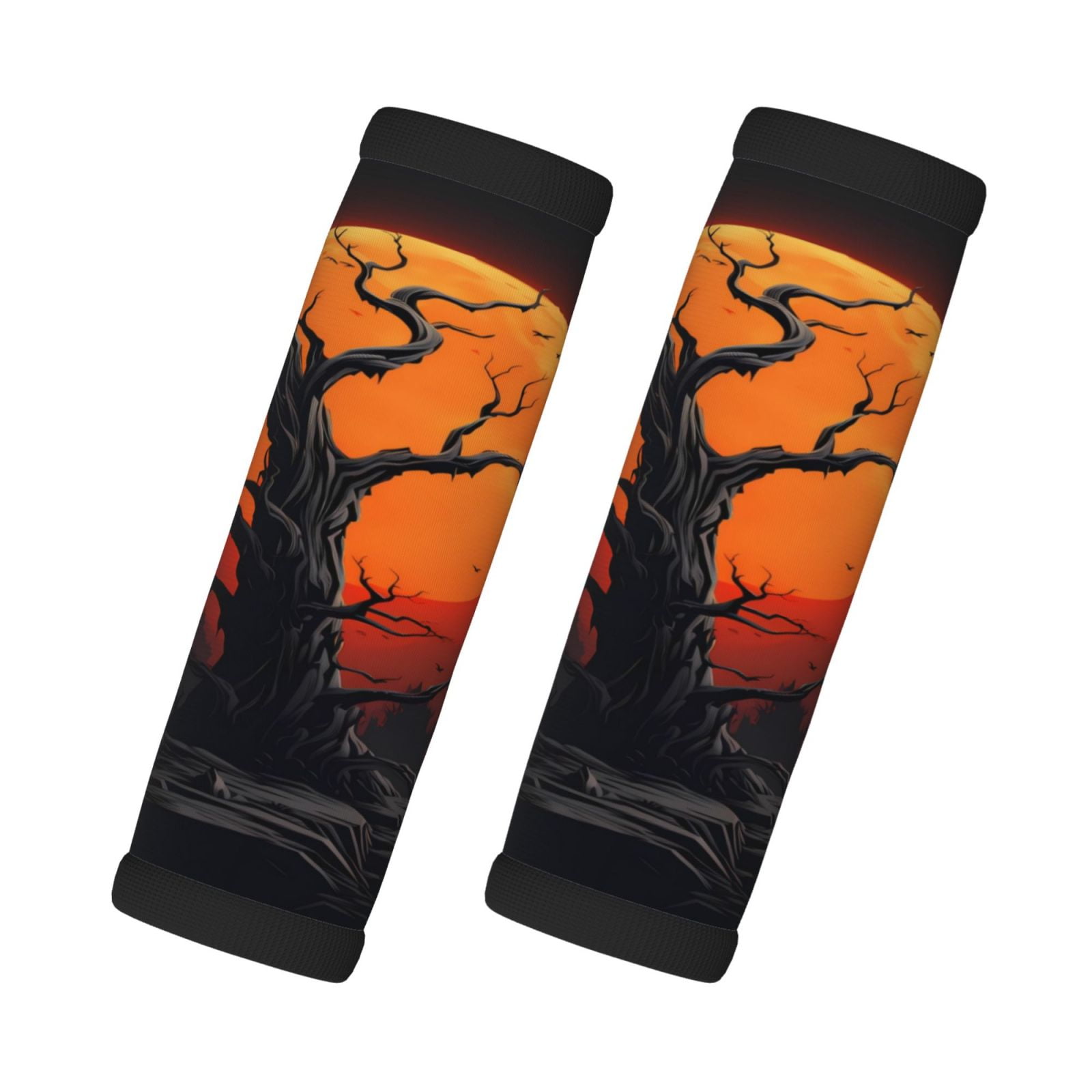 Sikiie Yellow Castle Sunset Tree Luggage Handle Wraps for Suitcases ...