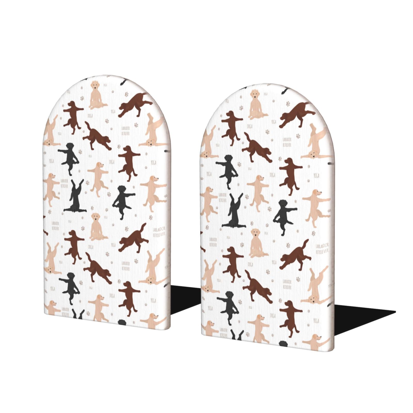 Sikiie Yoga Labrador Retriever Bookends 1 Pair, Wood Bookends for ...